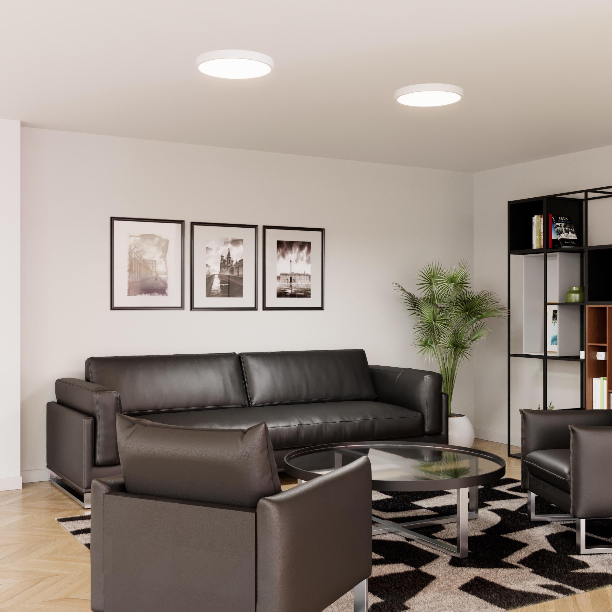 Plafón LED de interior redondo blanco ALVERLAMP 5120 lm color luz ...