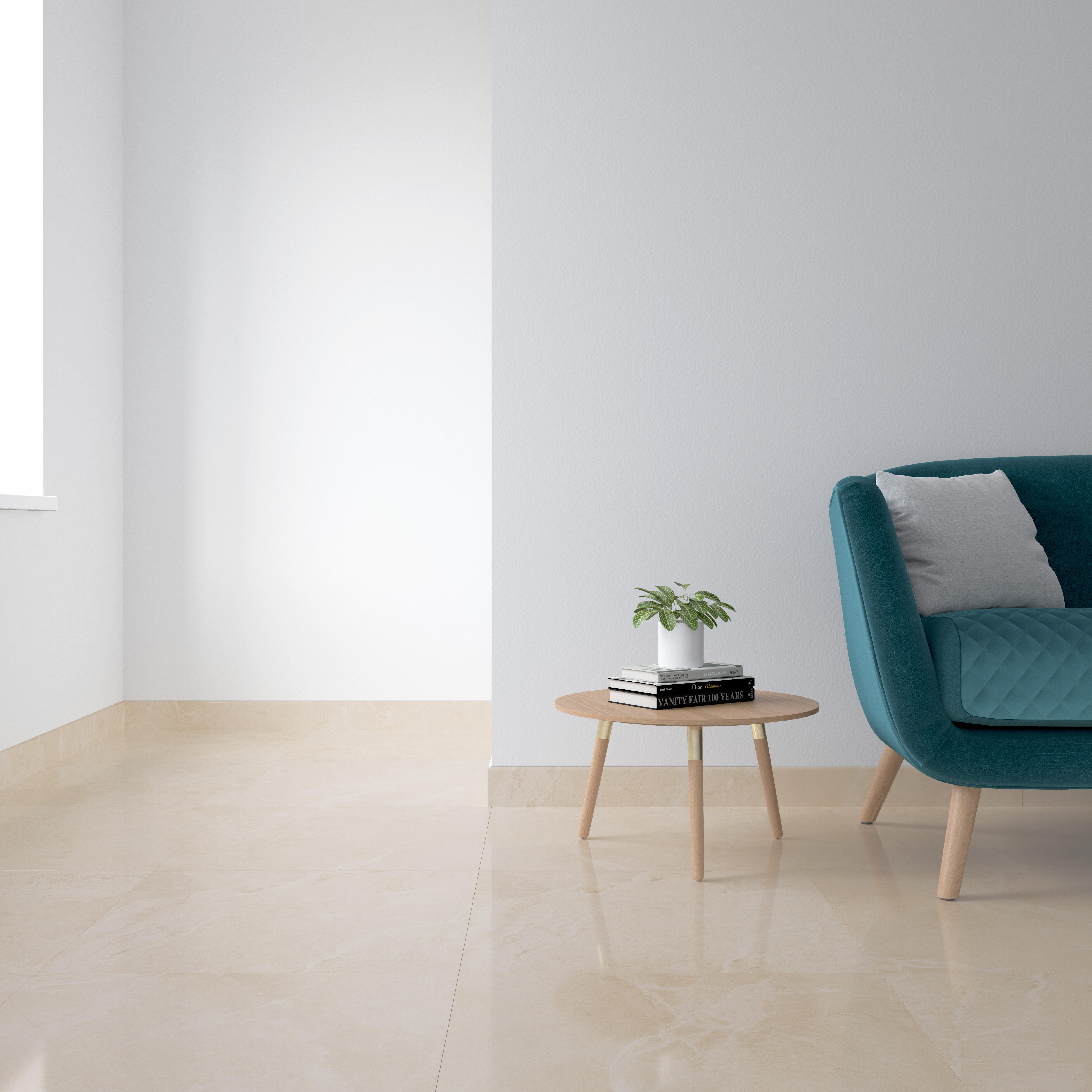 Suelo porcelánico Earthstone efecto mármol beige 60x120 cm C1 | Leroy ...