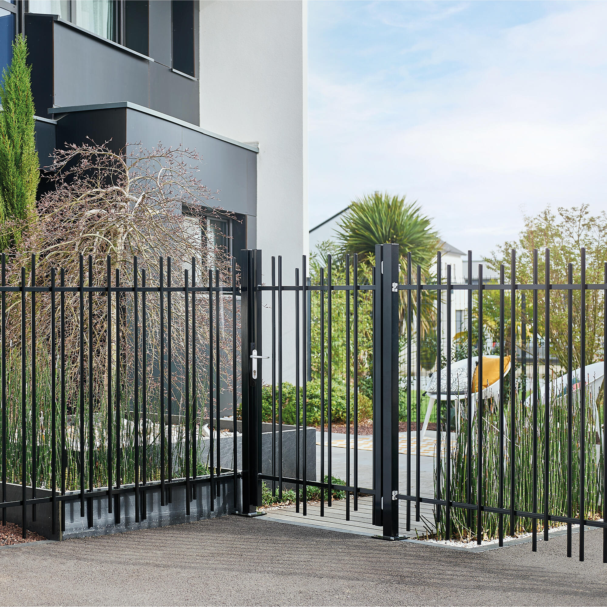 Portillon soudé acier galvanisé Elixir Pur noir a fixer DIRICKX, l.100x ...