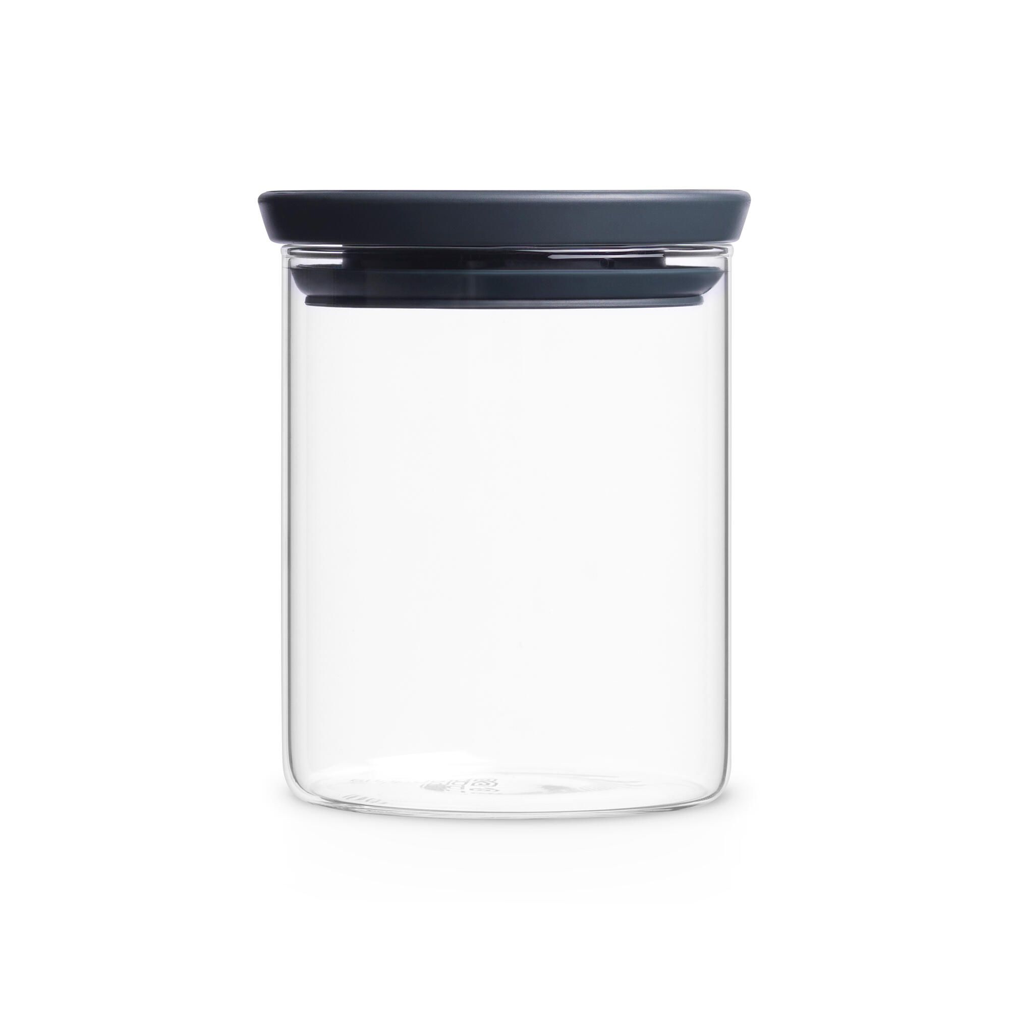 Bocal rond en verre 0.6L BRABANTIA couvercle gris | Leroy Merlin