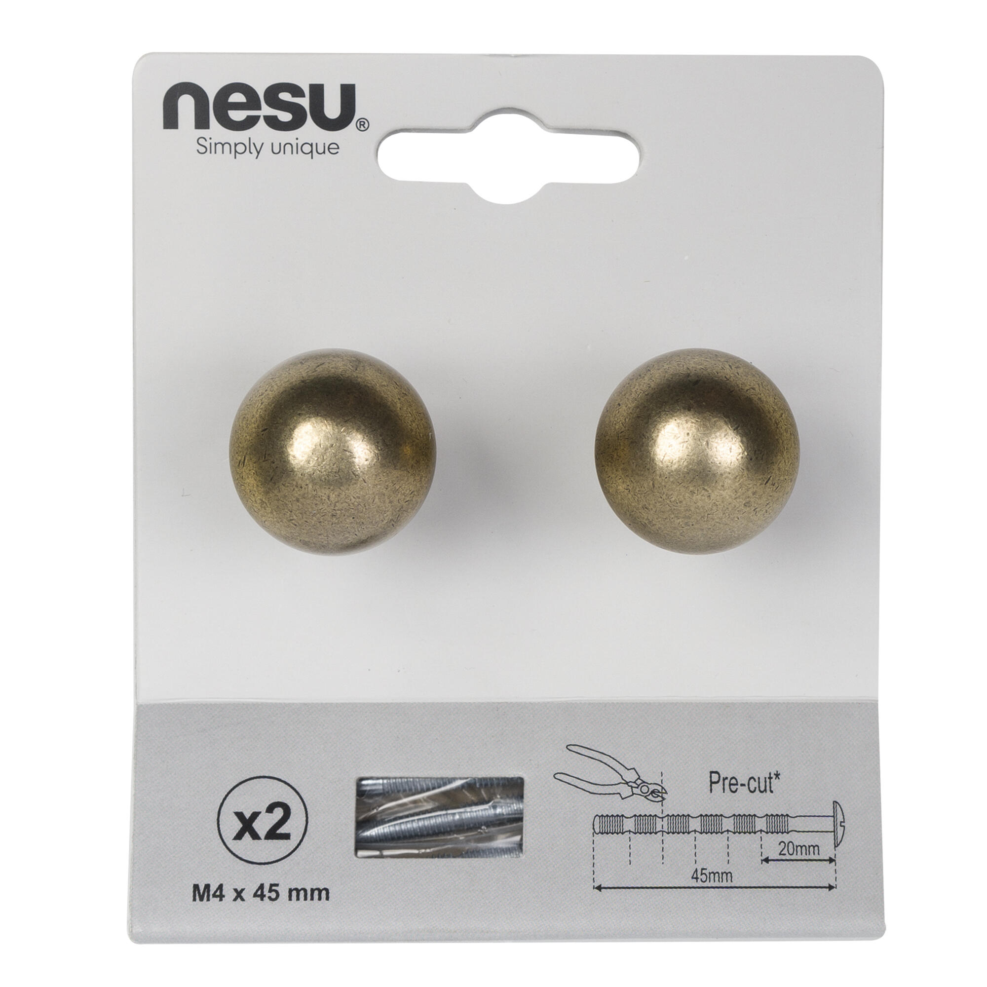 Tirador mueble NESU bronce viejo 26x28mm | Leroy Merlin
