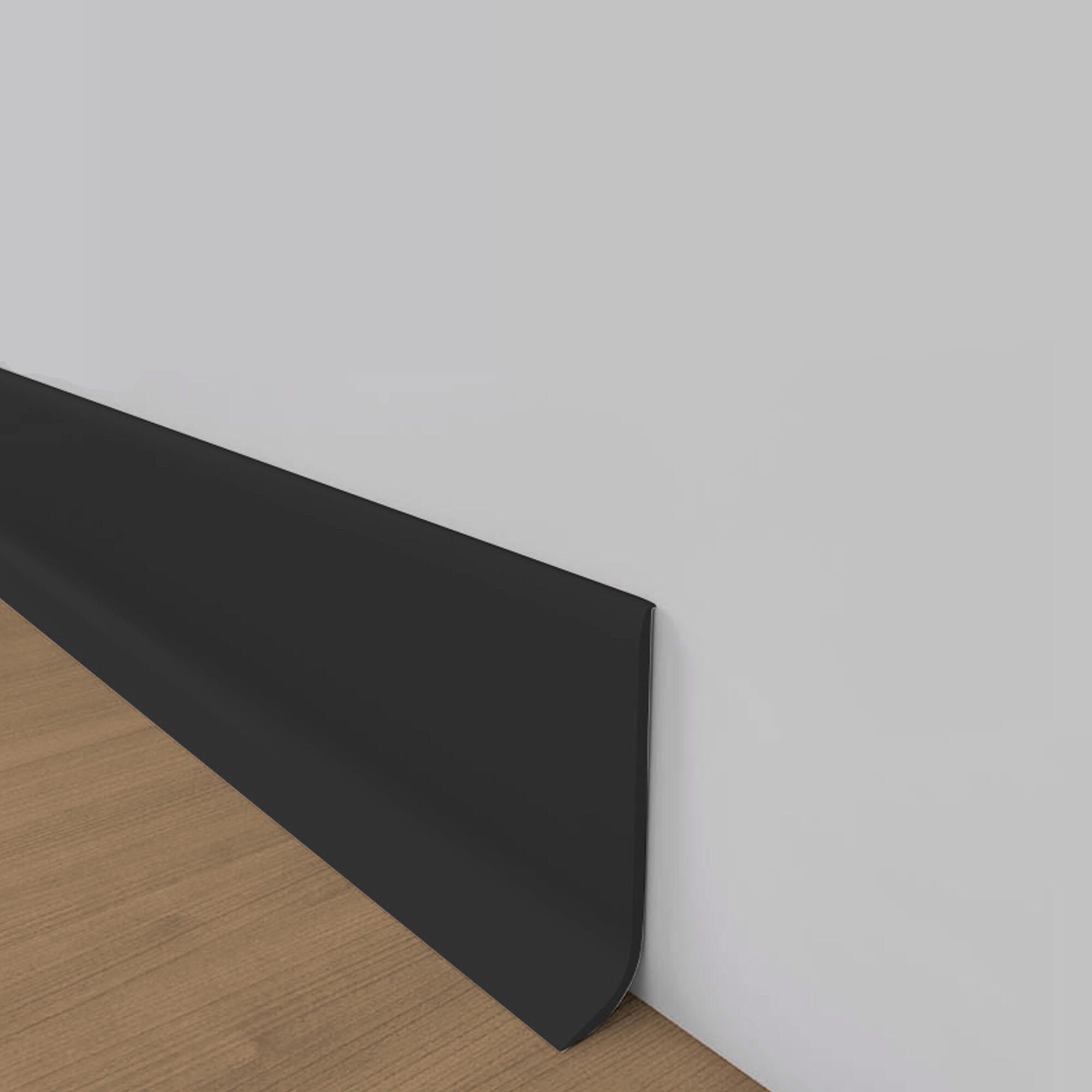 Rodapié de pvc de x8cm negro antracita | Leroy Merlin