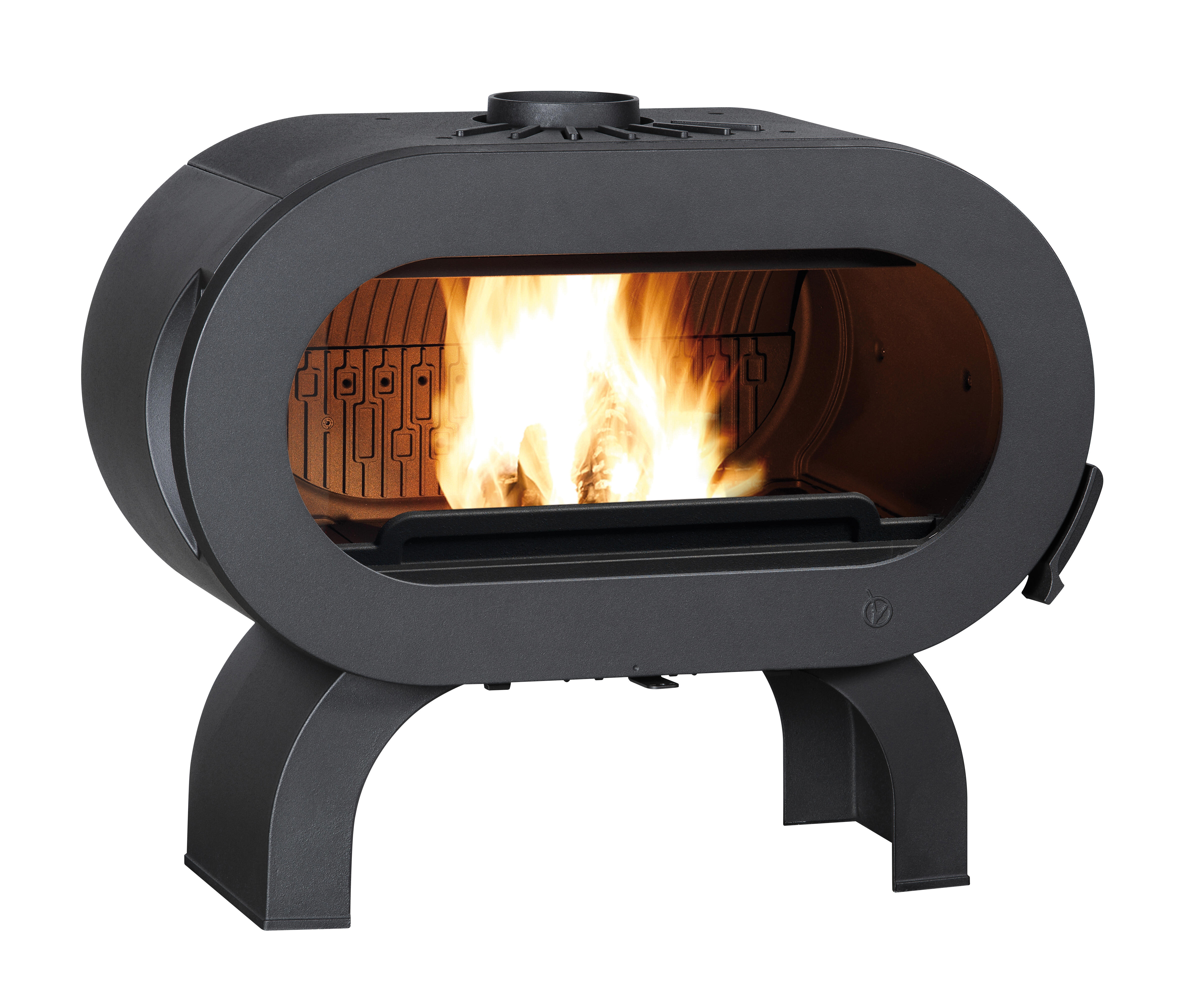 Poêle à bûches fonte, Fifty Plus arche, P647954, anthracite, 10 kW ...