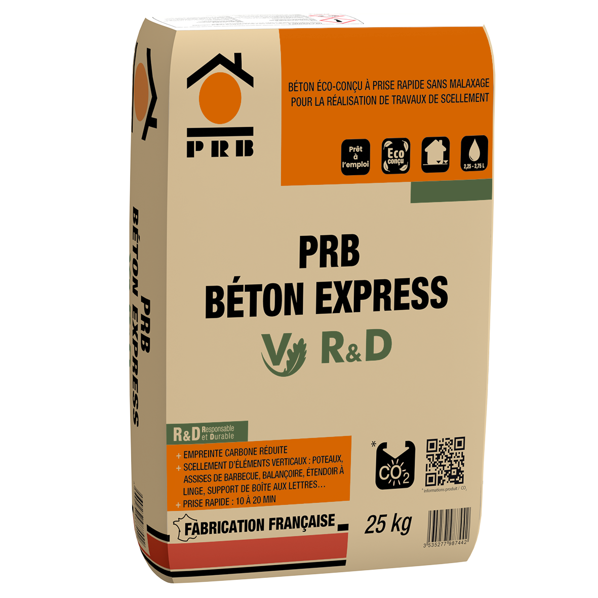 Béton express, prise rapide PRB, 25 kg | Leroy Merlin