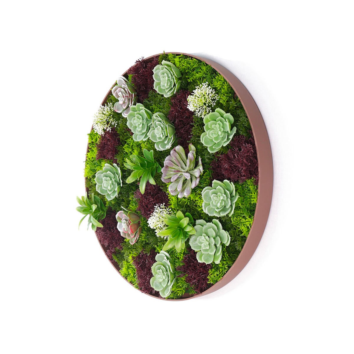 Mur végétal artificiel avec cadre, rond | Leroy Merlin