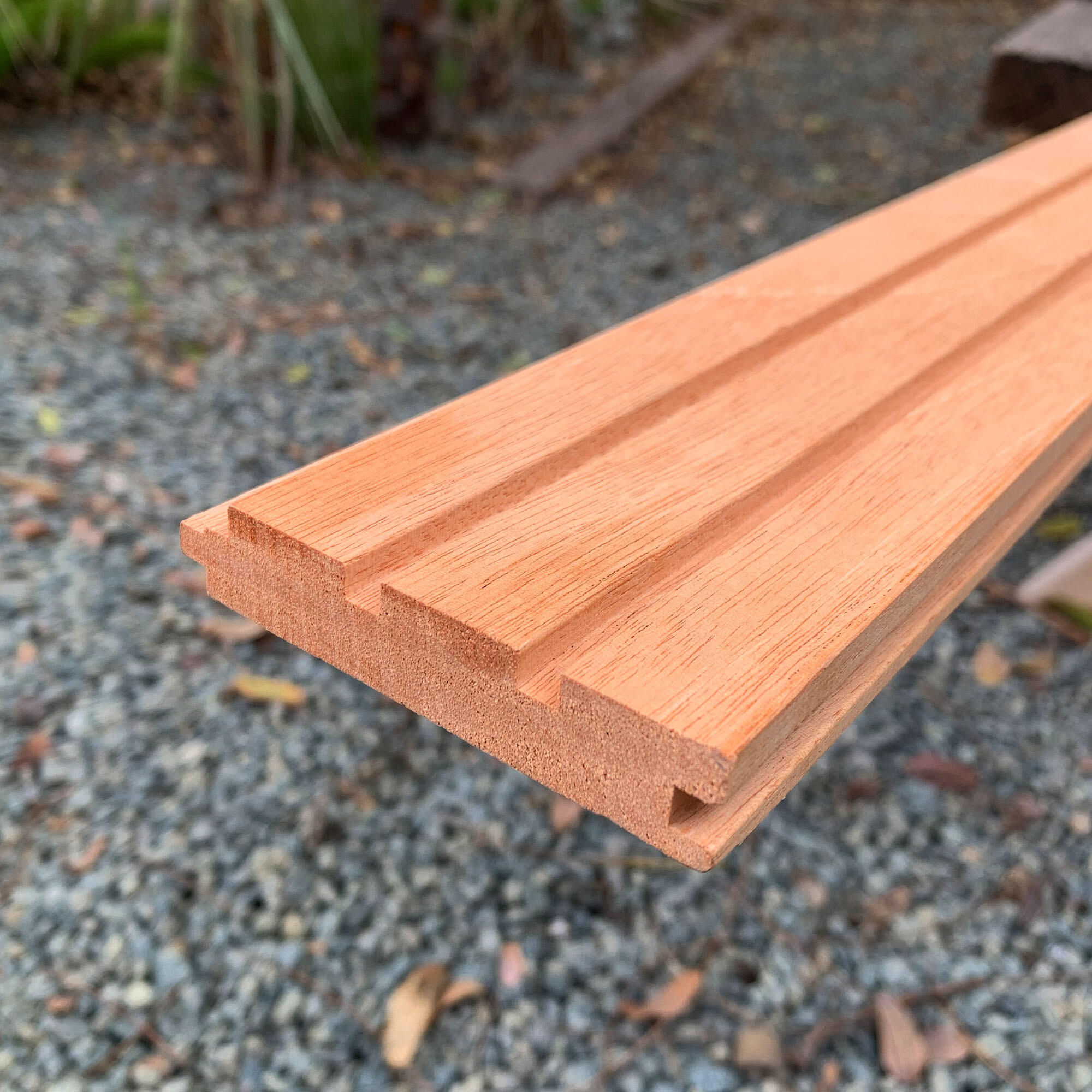 Pack de 5 revestimiento de madera Tropical red FSC marrón 220x8cmx15mm ...