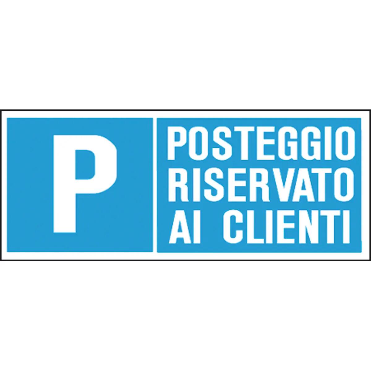 Cartello segnaletico Posteggio riservato pvc x 14 cm | Leroy Merlin