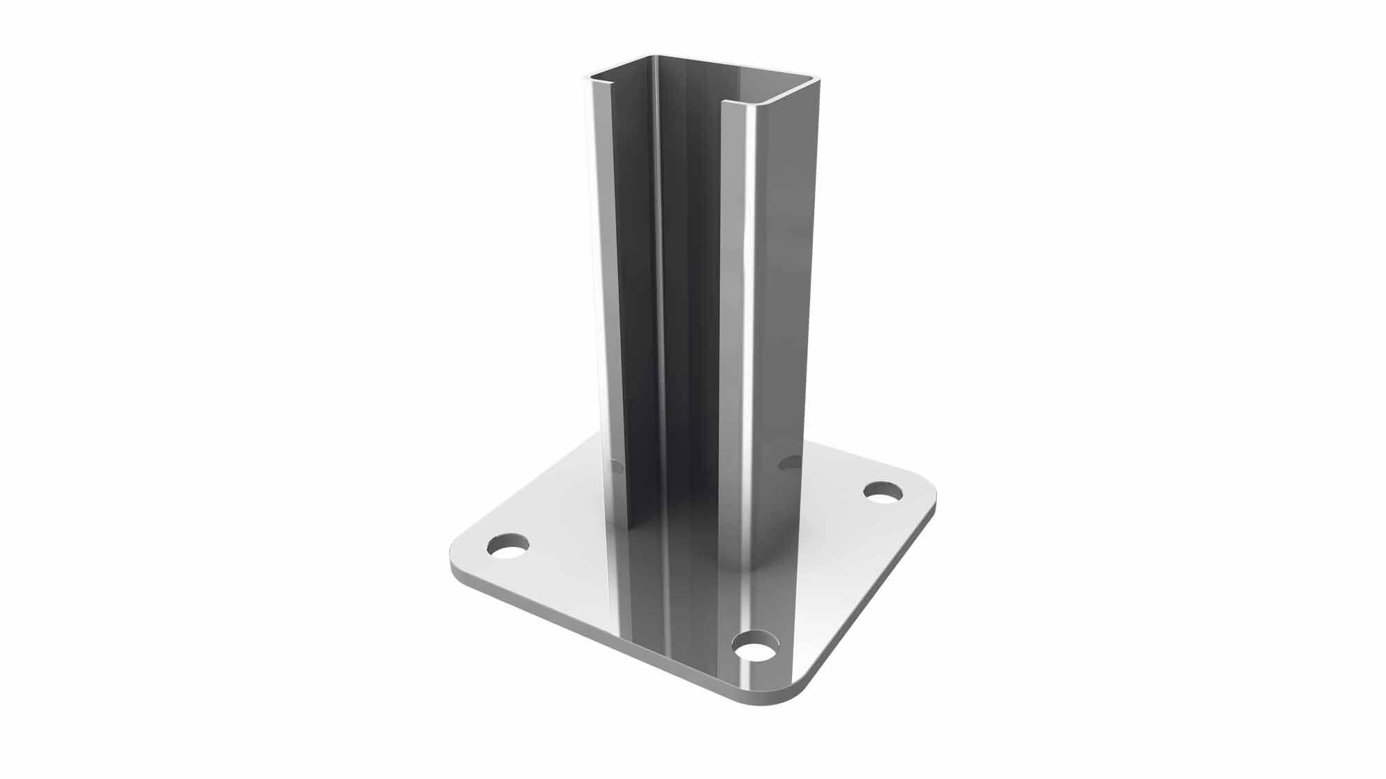 Base de poste para de acero para poste de 6 x 4 cm | Leroy Merlin