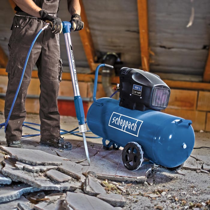 Compresseur d'atelier Scheppach 100L HC106DC | Leroy Merlin