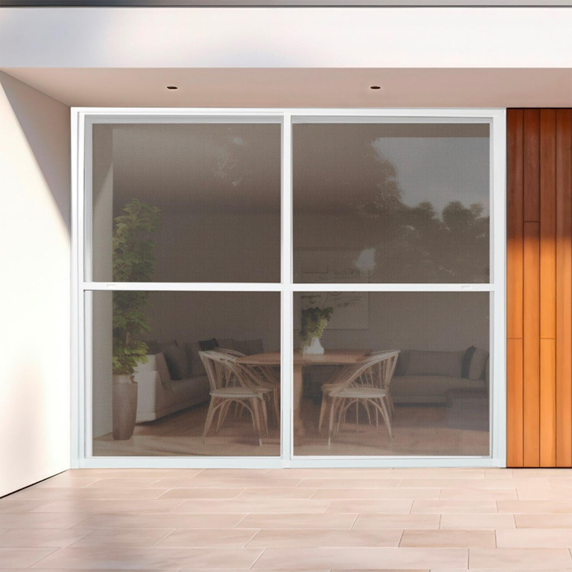 Moustiquaire coulissante aluminium blanc pour baie vitrée H.230 x L.240 ...