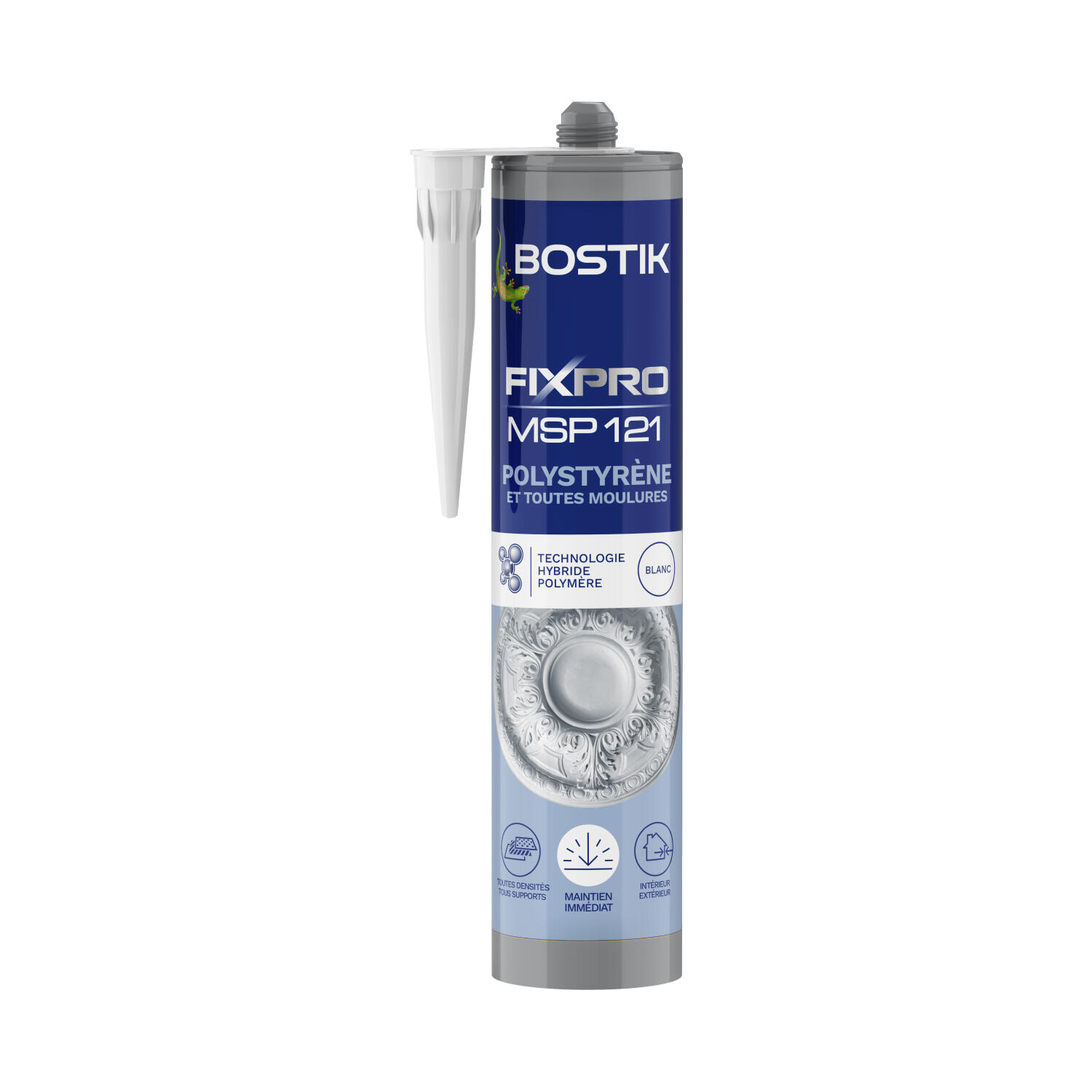 Colle fixation MS polymère Polystyrène moulure fixpro msp121 BOSTIK 290ml blanc | Leroy Merlin