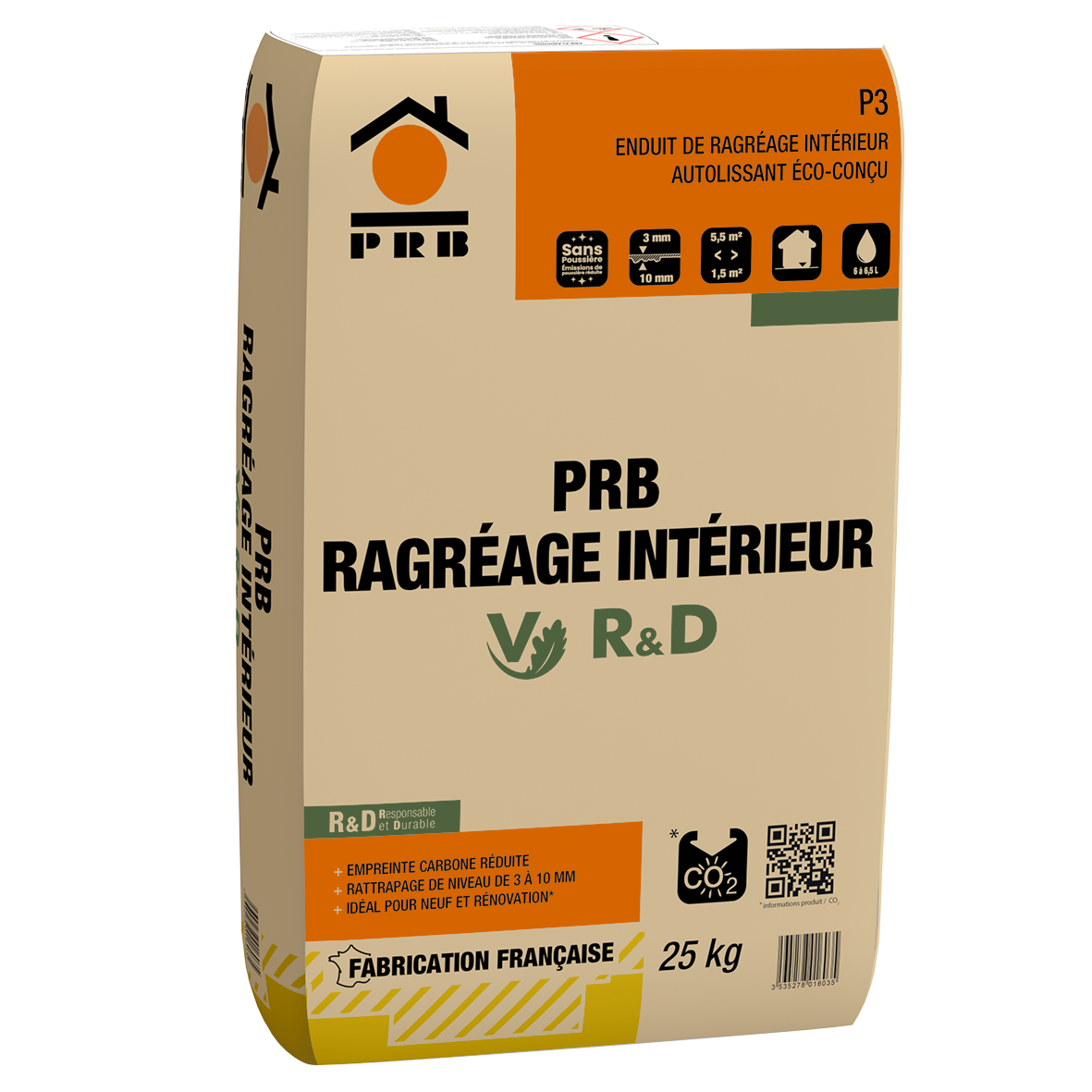 Ragréage intérieur à empreinte carbone réduite, PRB, 25kg | Leroy Merlin