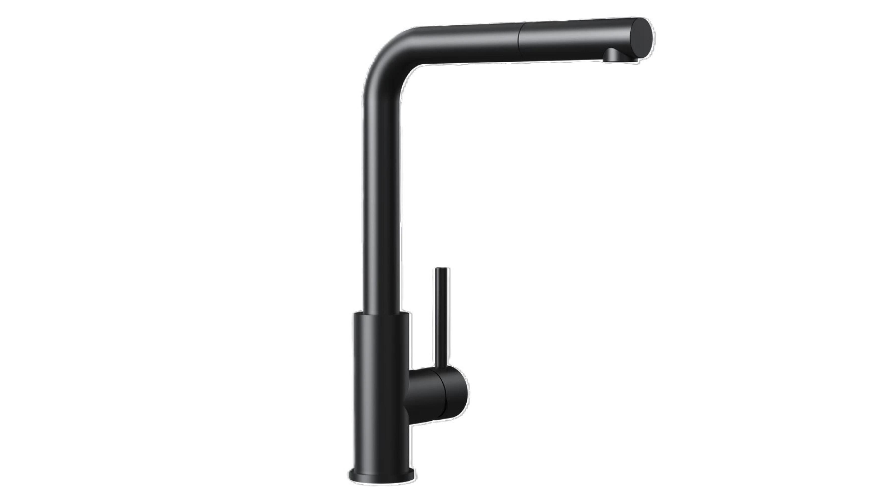 Grifo de cocina monomando caño algo extraíble TEKA UNI 9331 negro ...