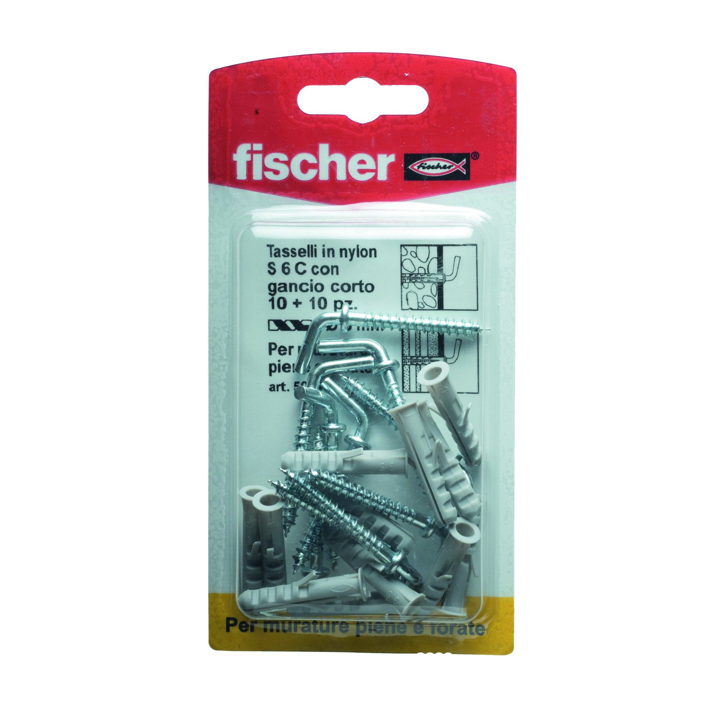 Set di tasselli con vite FISCHER S 10 pezzi | Leroy Merlin