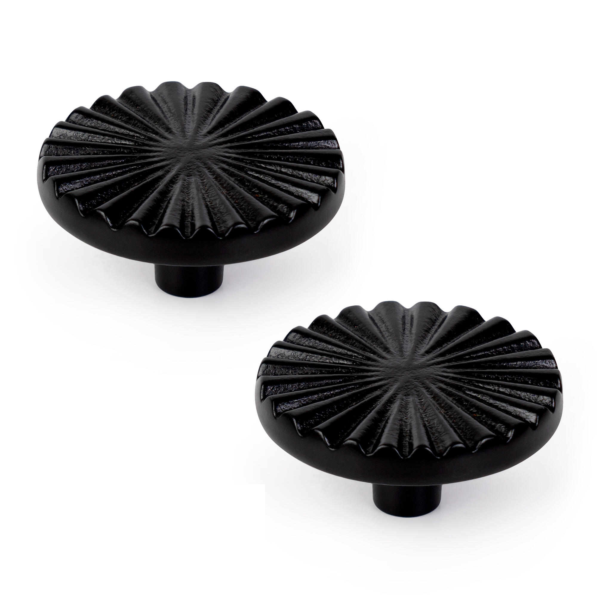 2 Pomo de mueble NESU redondos en negro, d. 40 mm | Leroy Merlin