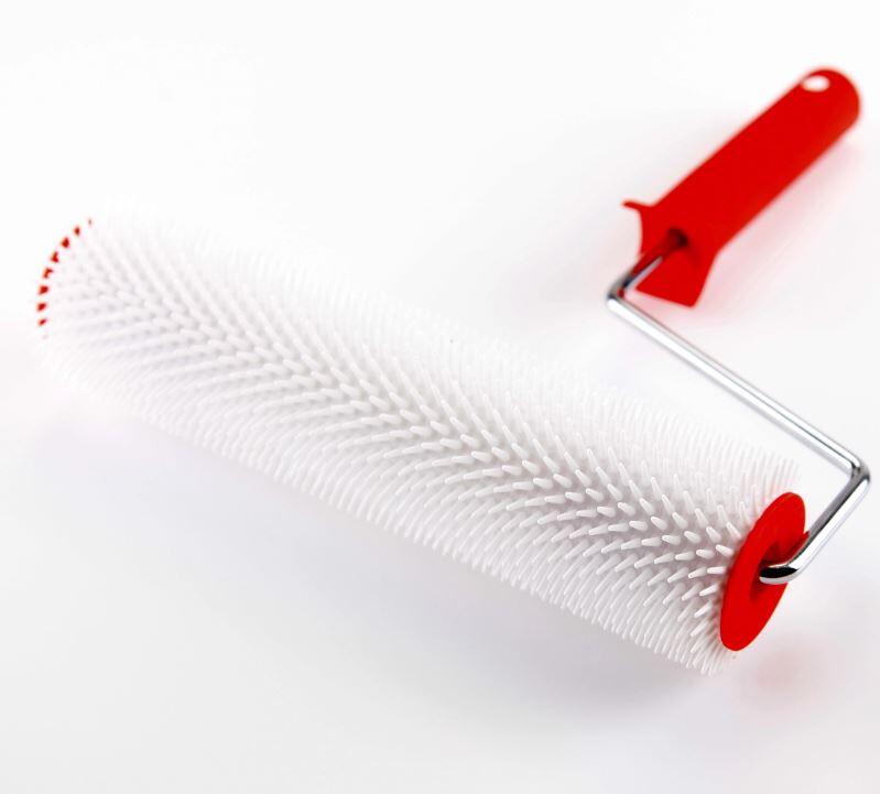 Rouleau débulleur à picots avec poignée, rouge 250x11mm | Leroy Merlin