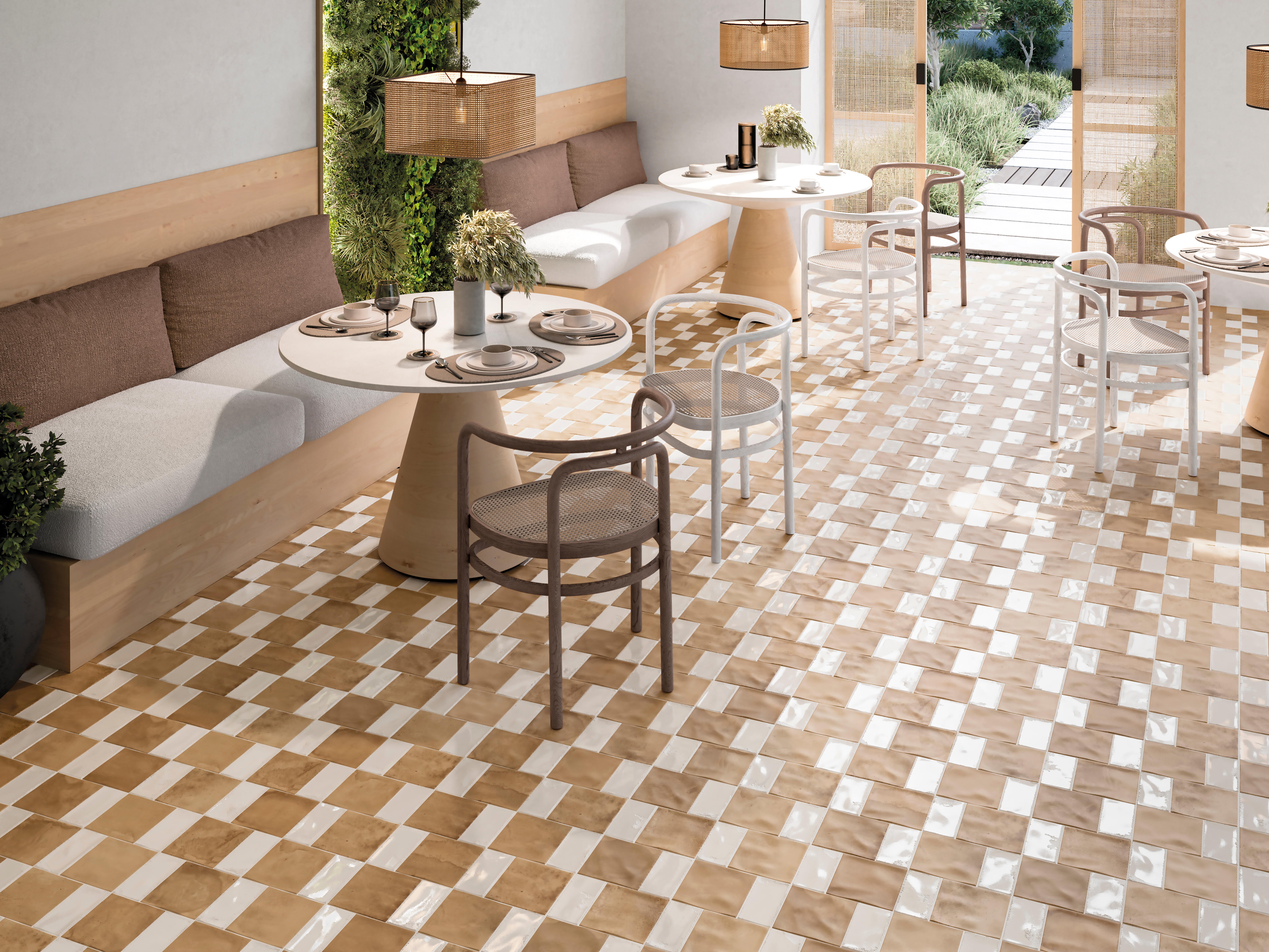 Suelo/Azulejo porcelánico Rev Portofino efecto terracota marrón/beige ...