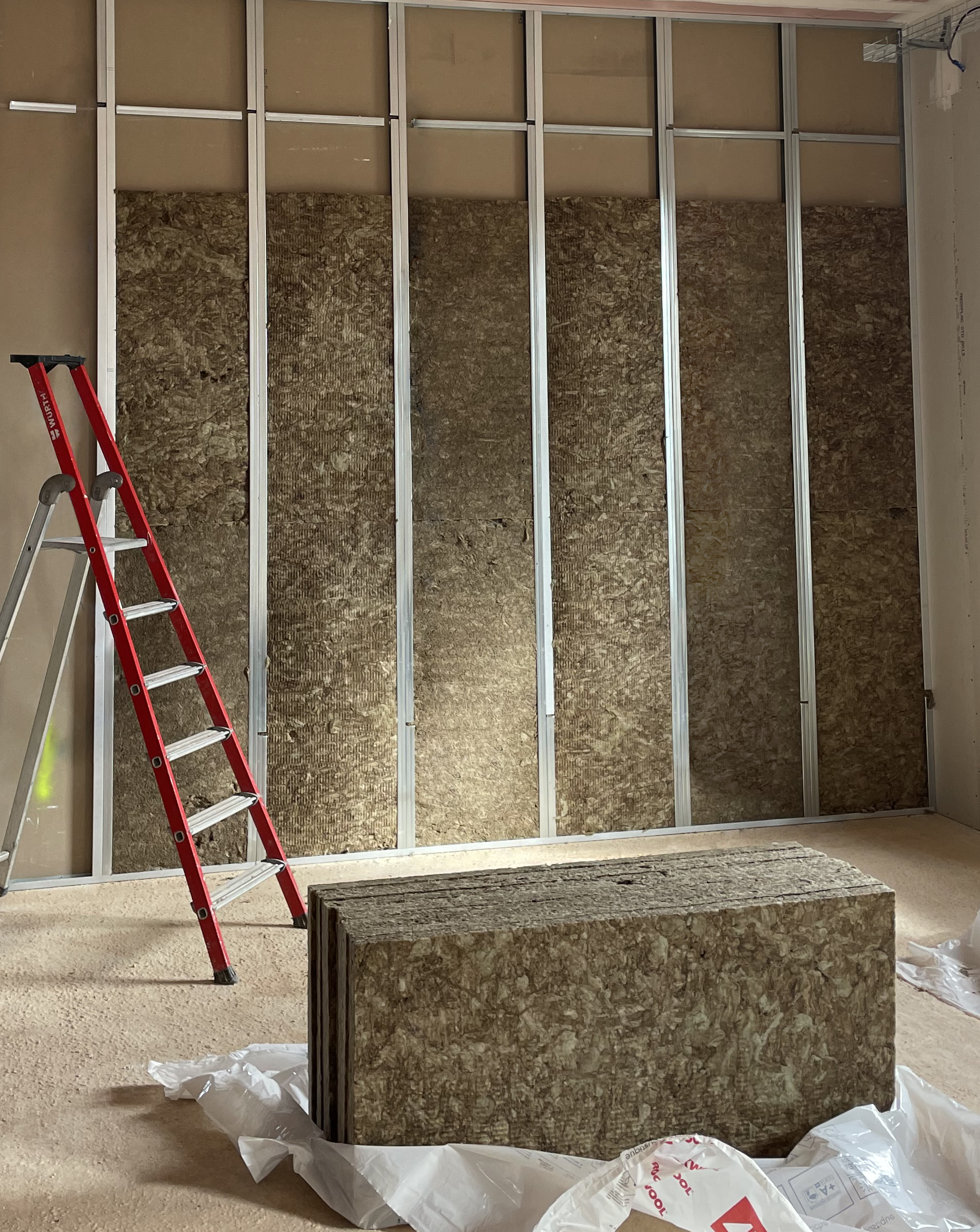 14 Panneaux de laine de roche ROCKWOOL Rockmur kraft, Ep.40mm, 1.35x0 ...