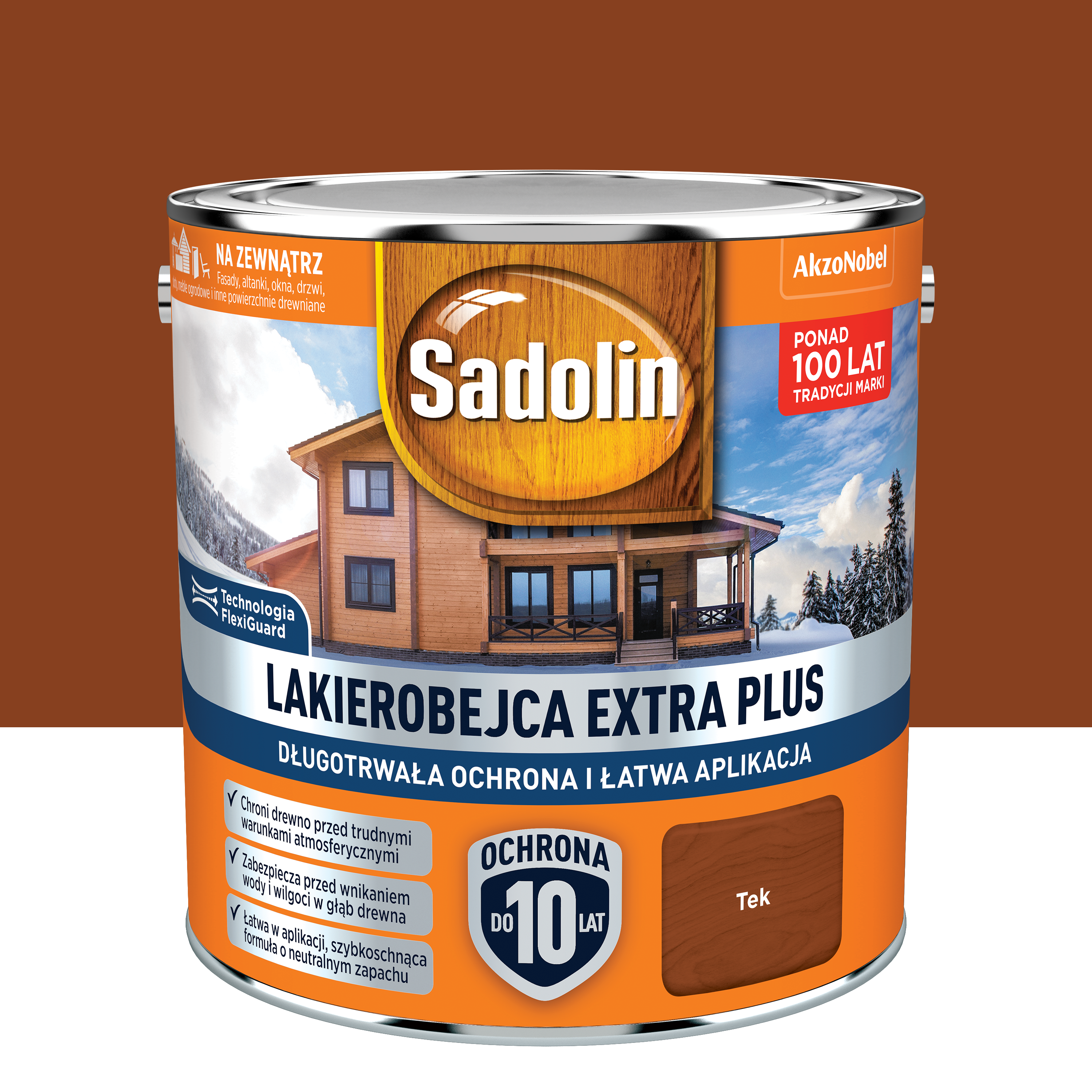 Lakierobejca Extra Plus Tek 2.5 l Sadolin - Leroy Merlin