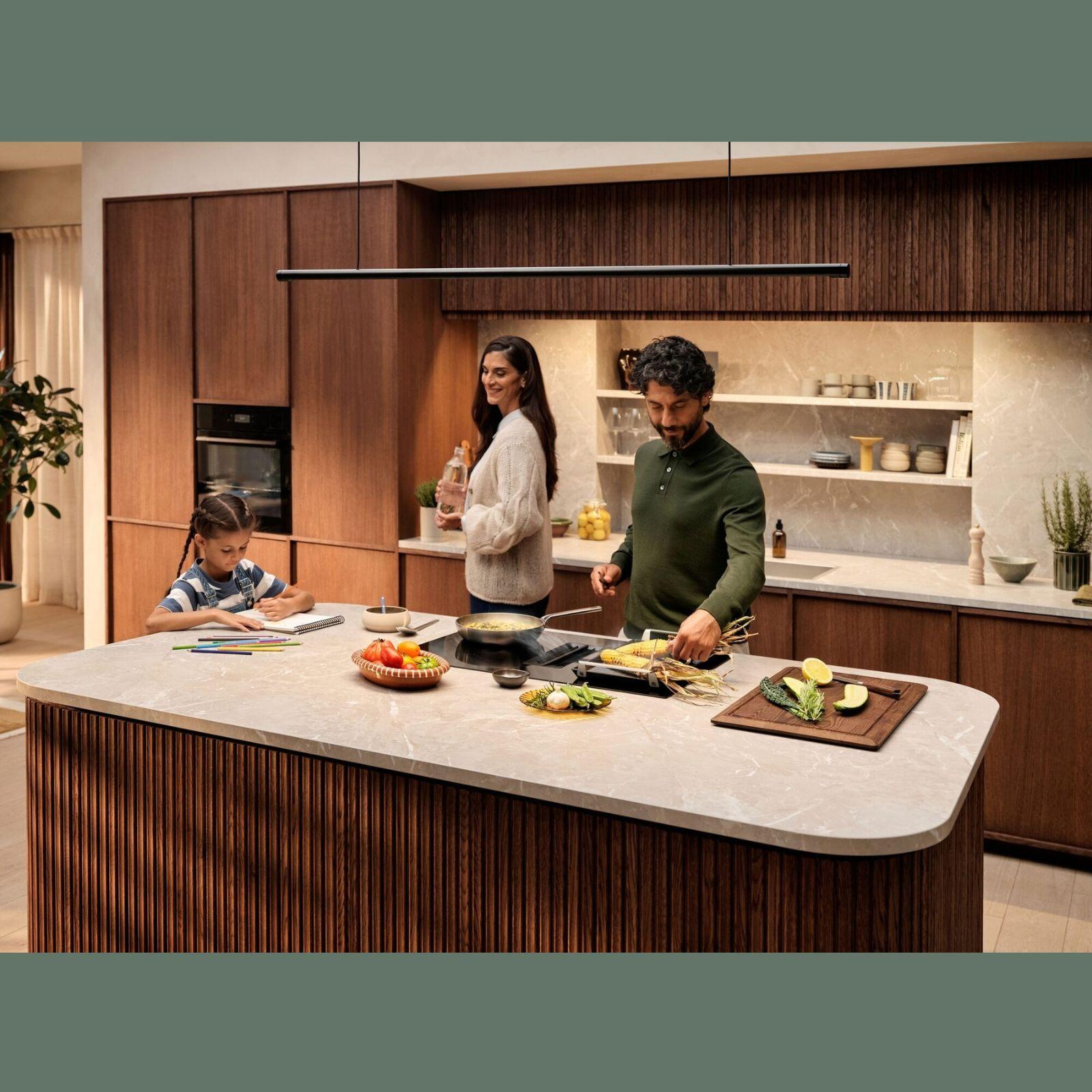 Plaque à induction aspirante 4 foyers ELECTROLUX KCC83443 Noir | Leroy ...