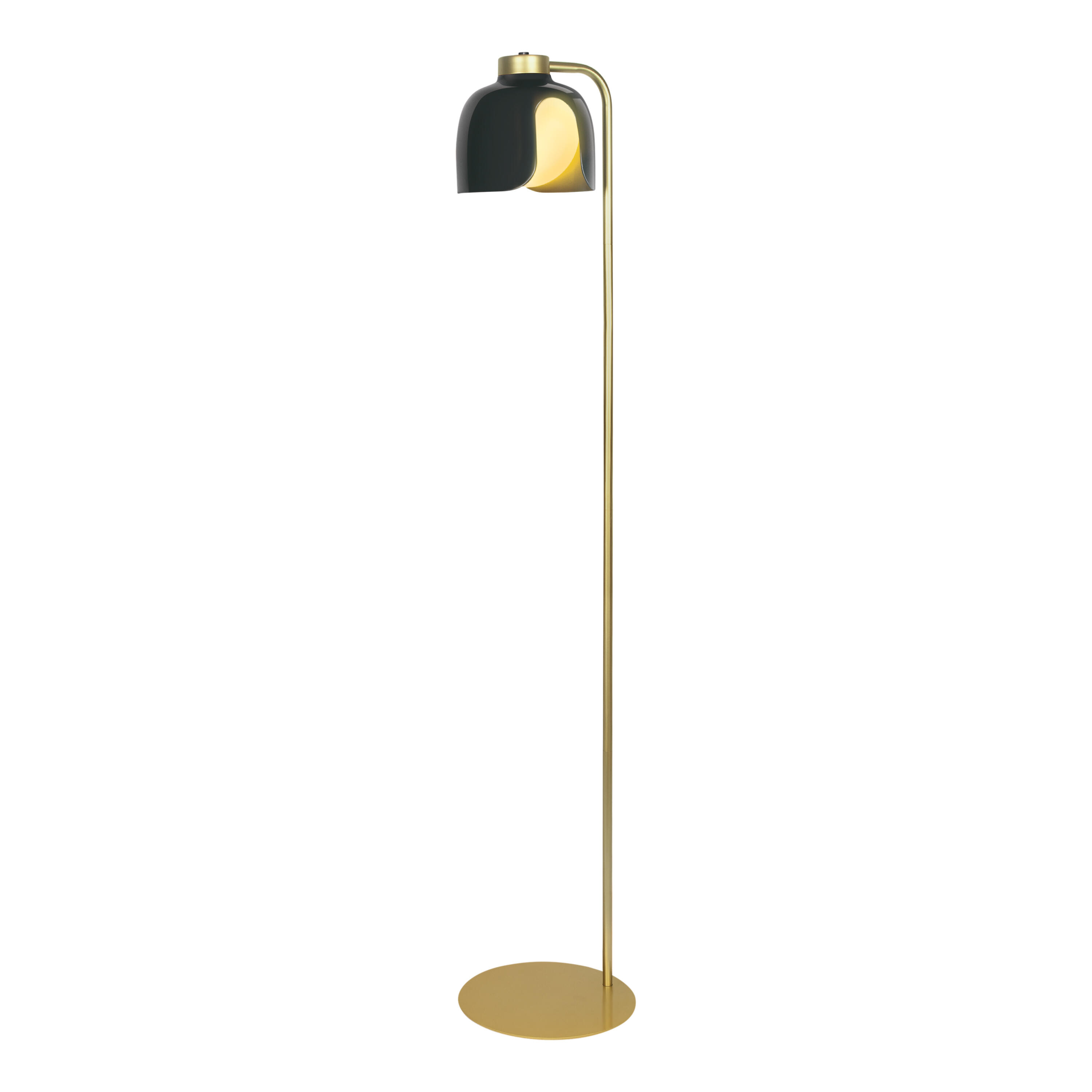 Lampadaire Corolle, acier, noir, H.141 cm, E27 | Leroy Merlin