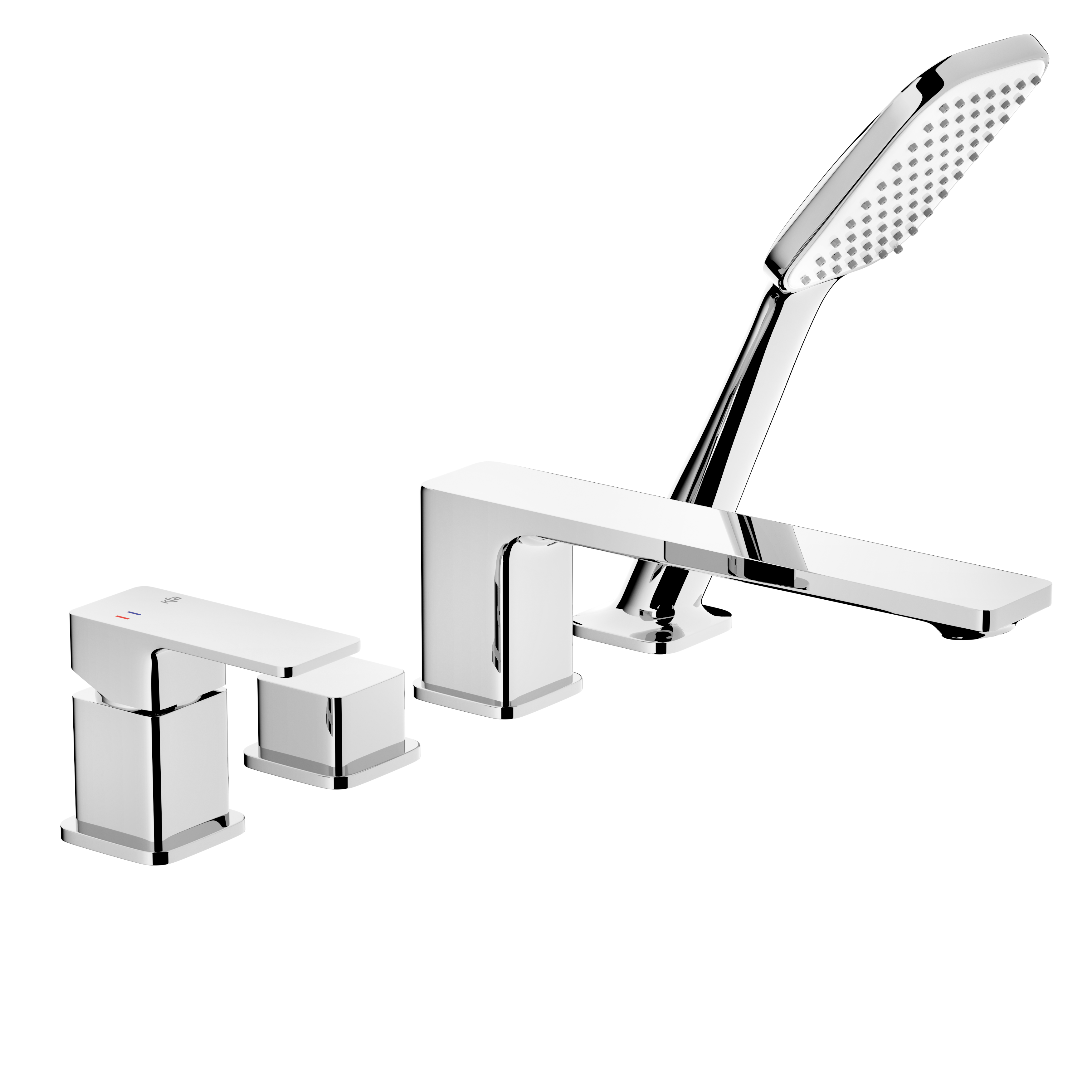 Bateria wannowa chromowana 4-otworowa Dust KFA Armatura - Leroy Merlin