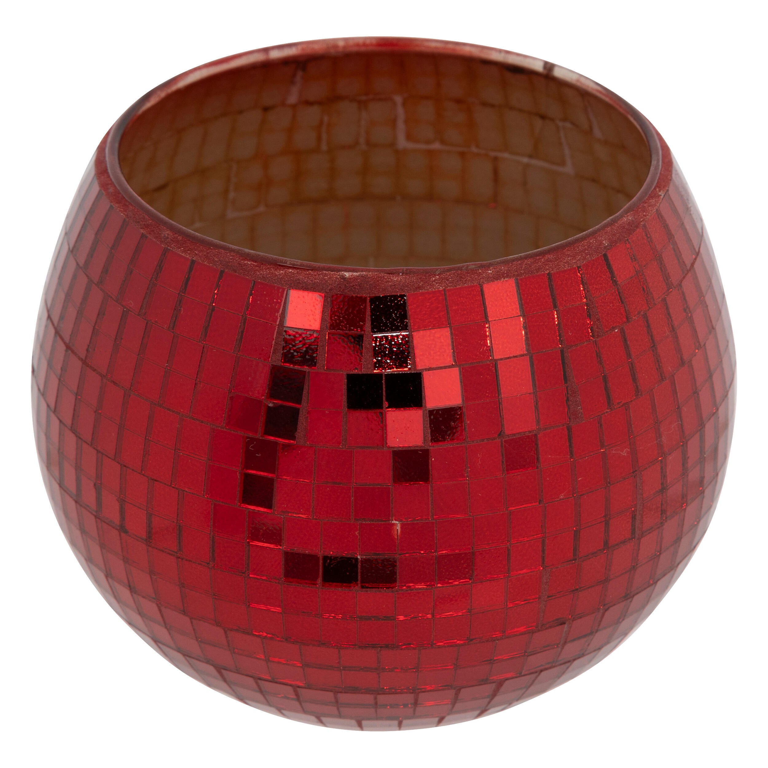 2 Photophores Disco, rouge et doré Dia. 10 cm | Leroy Merlin