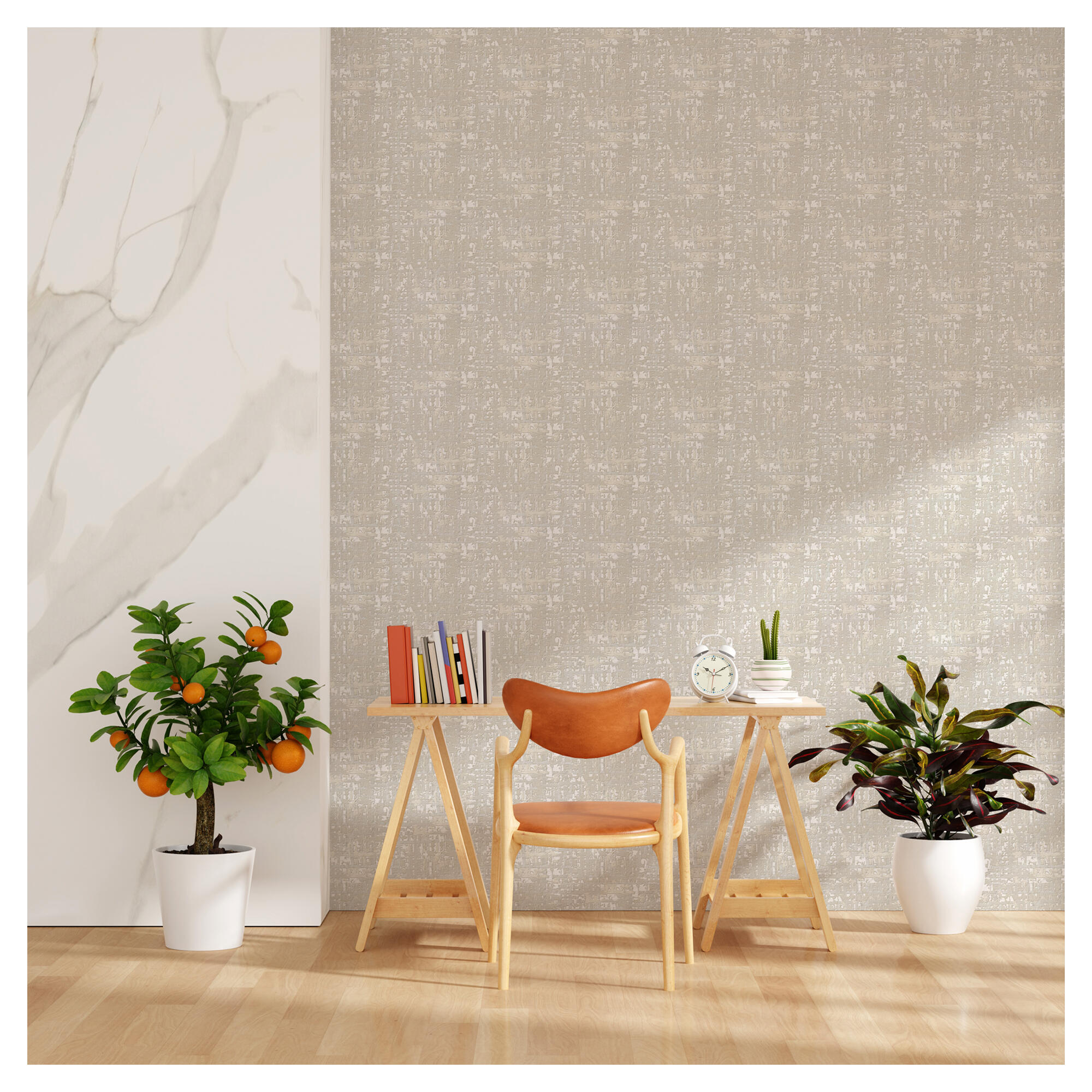 Papel pintado vinilo imitación material Textura De120091 gris | Leroy ...
