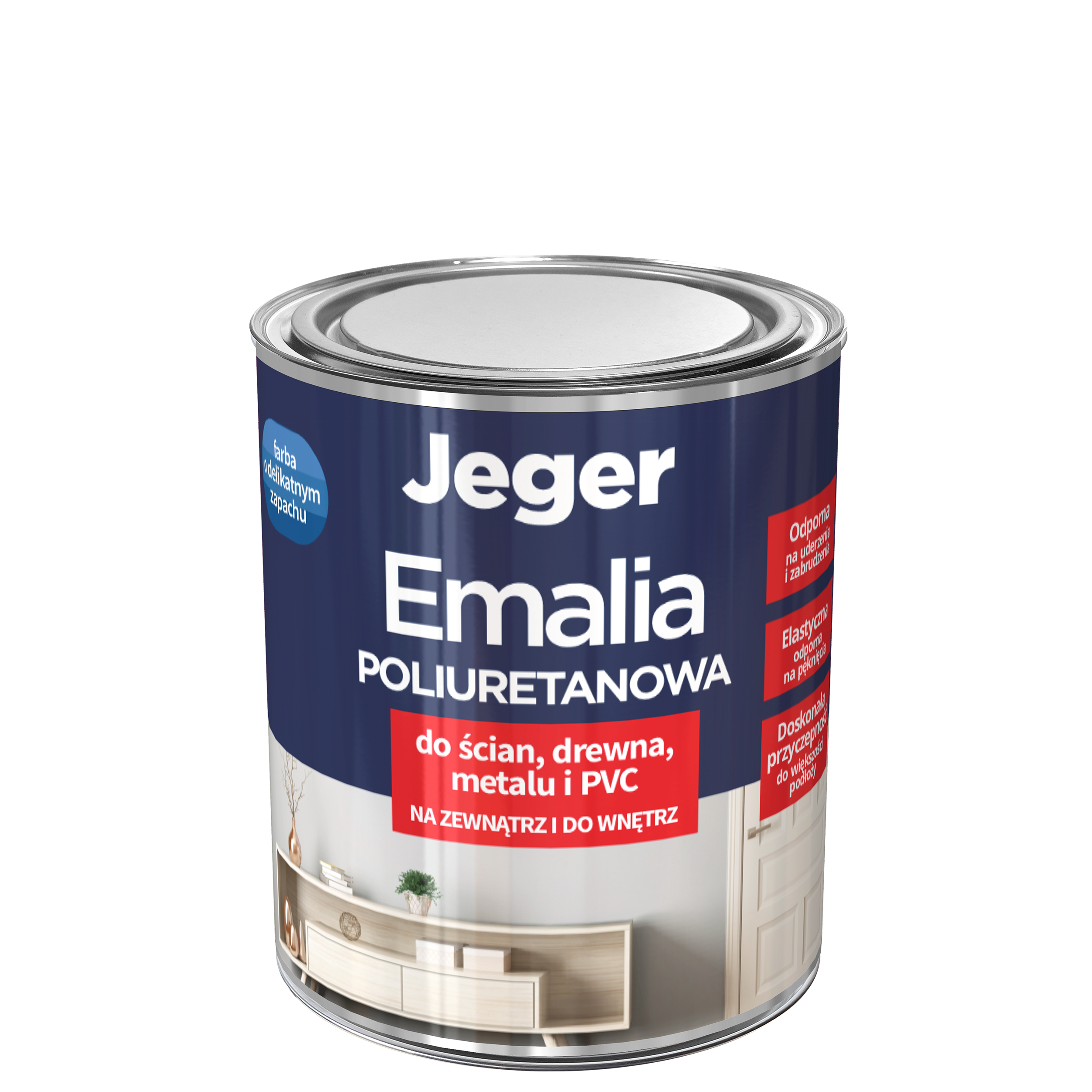 Emalia poliuretanowa Premium Biały półmat 0.5 l Jeger - Leroy Merlin