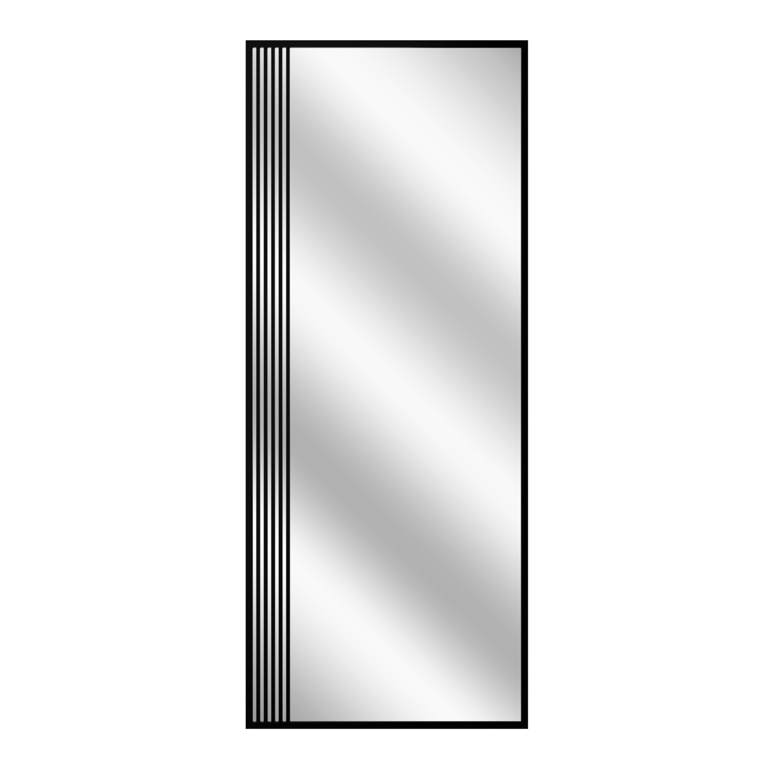 Lustro Loft Luke Lamele czarne 60 x 150 cm - Leroy Merlin