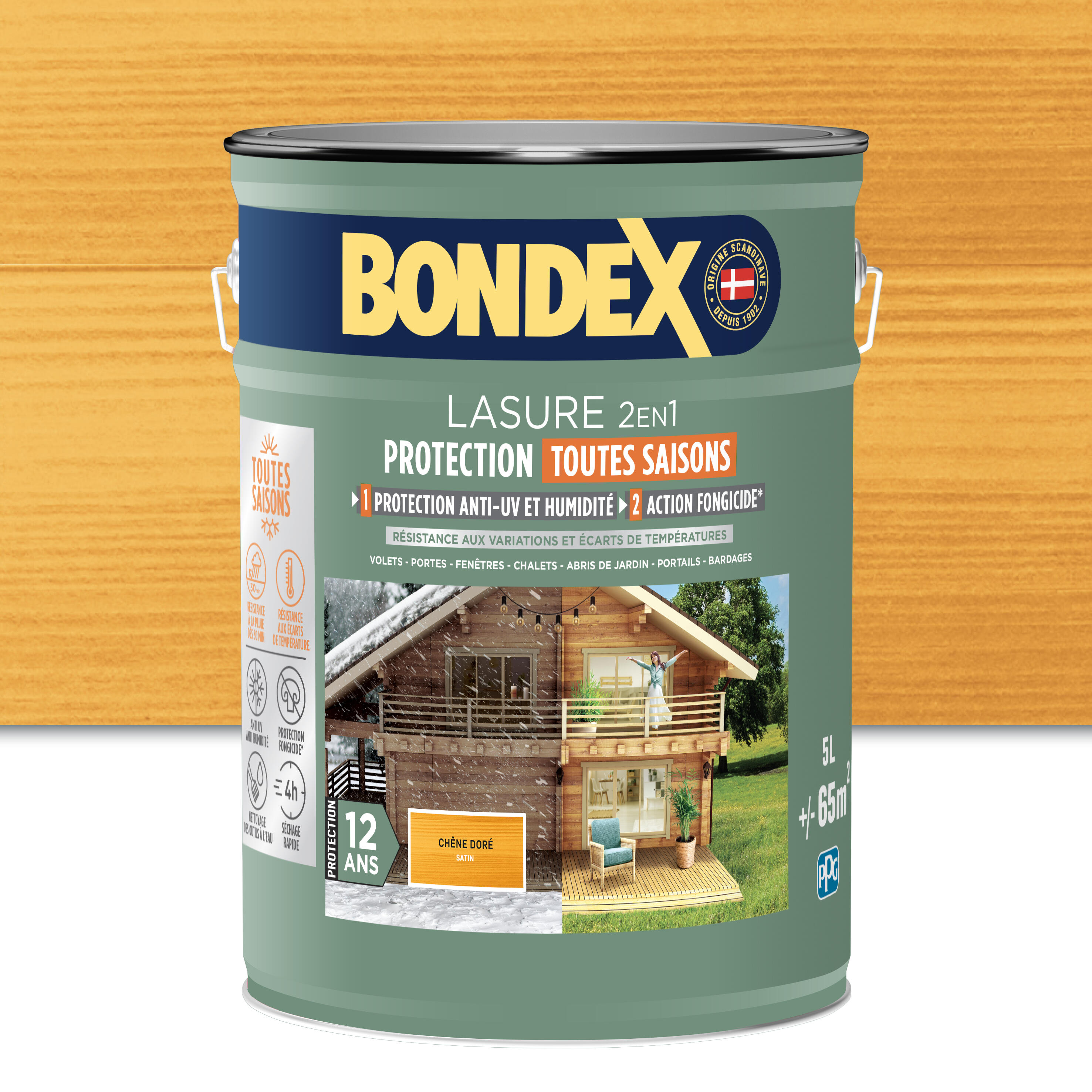 Lasure protection extrême 12 ans chêne doré 5 L - BONDEX | Bricoman