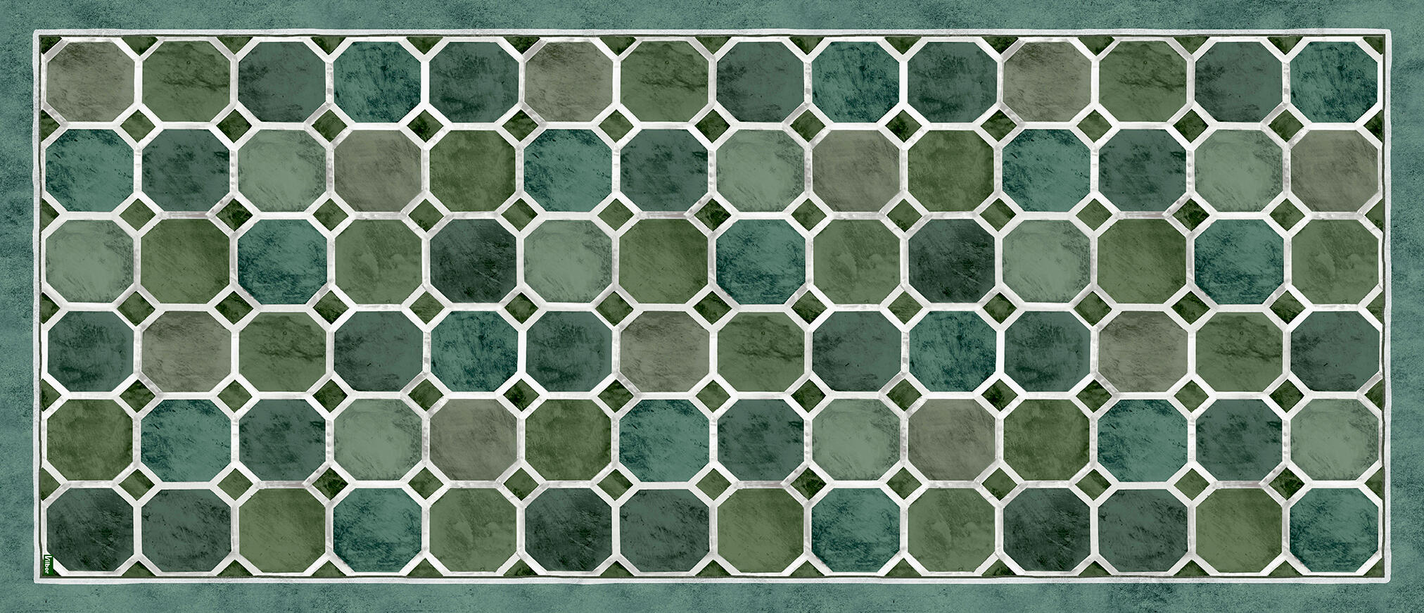 Alfombra de vinilo Octo verde 78x180 cm | Leroy Merlin