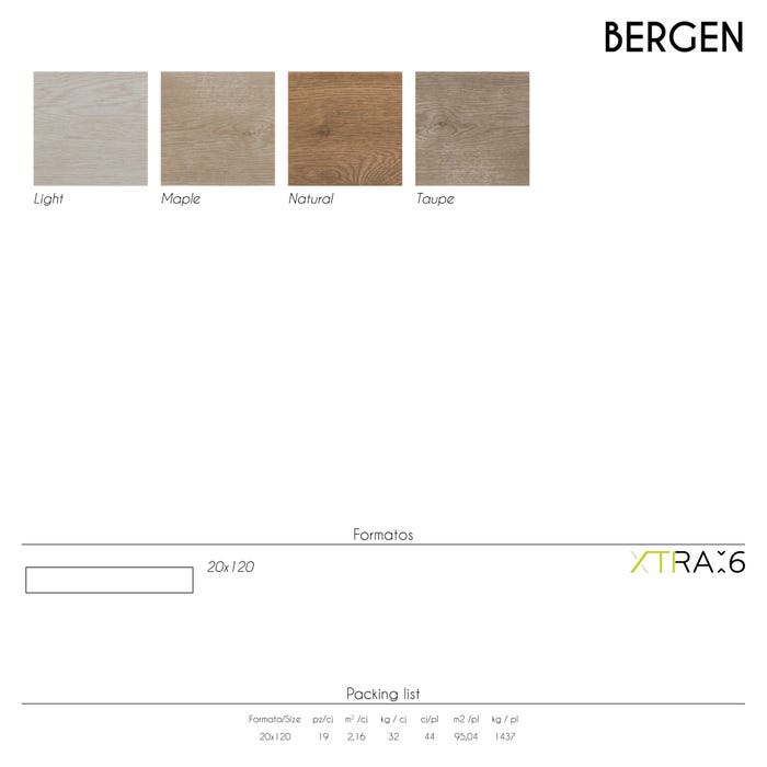Suelo porcelánico Bergen efecto madera taupe 20x120 cm C1 | Leroy Merlin