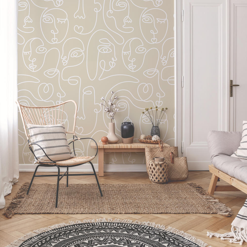 Mural vinilo abstracto Faz beige de 257 x 280 cm MOTIF | Leroy Merlin