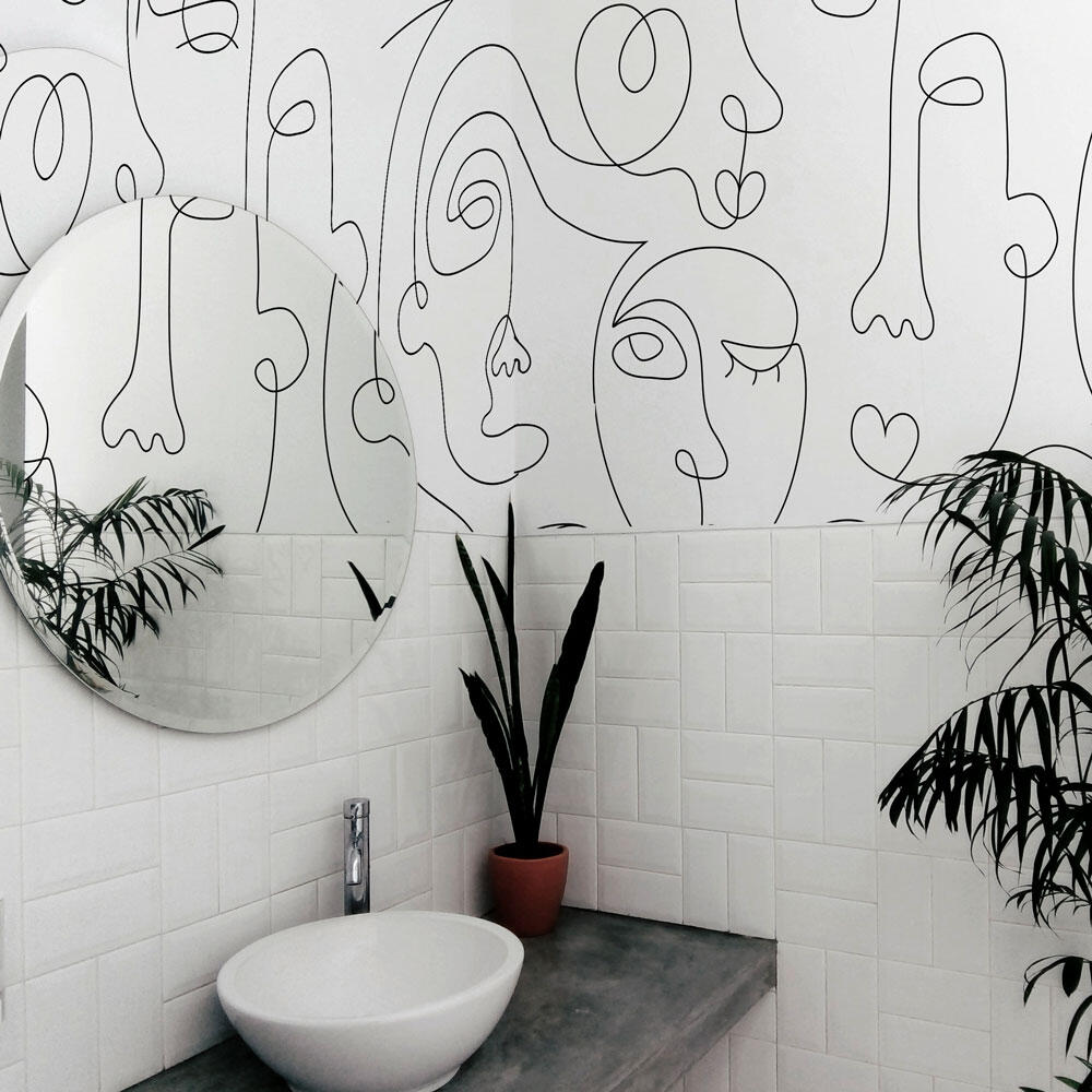 Mural vinilo abstracto Faz blanco de 257 x 260 cm MOTIF | Leroy Merlin