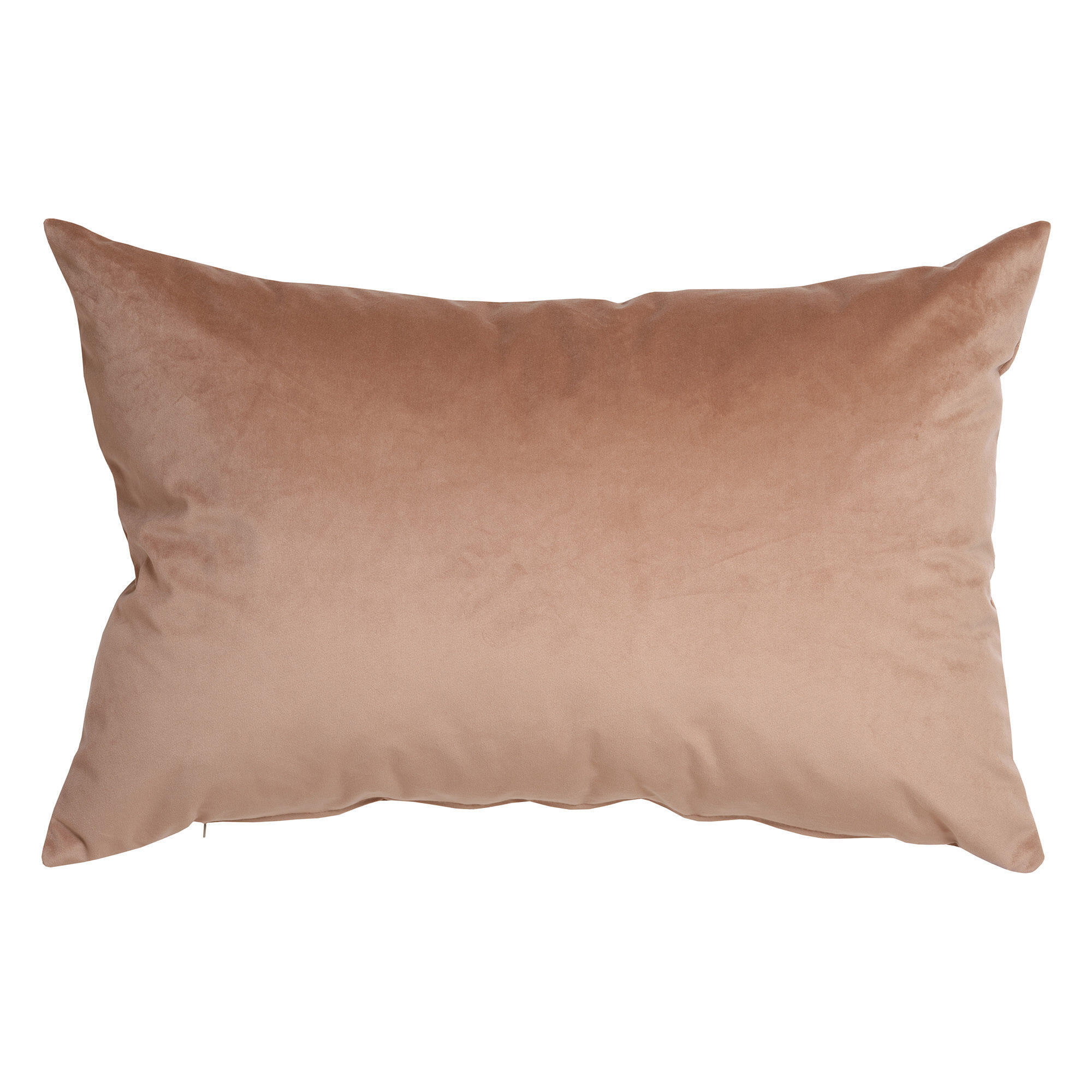 Cojín decorativo rectangular Riviera 2 terciopelo liso poliéster beige ...
