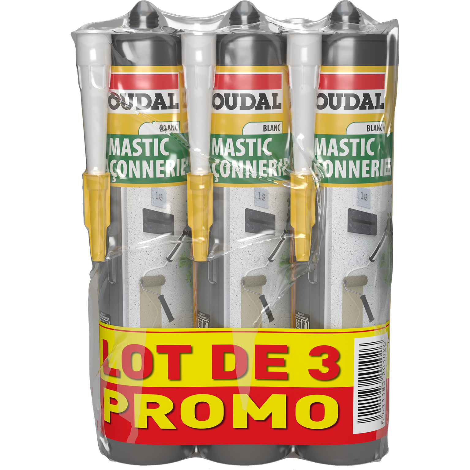 Lot de 3 mastic SOUDAL, blanc, 840 ml | Leroy Merlin