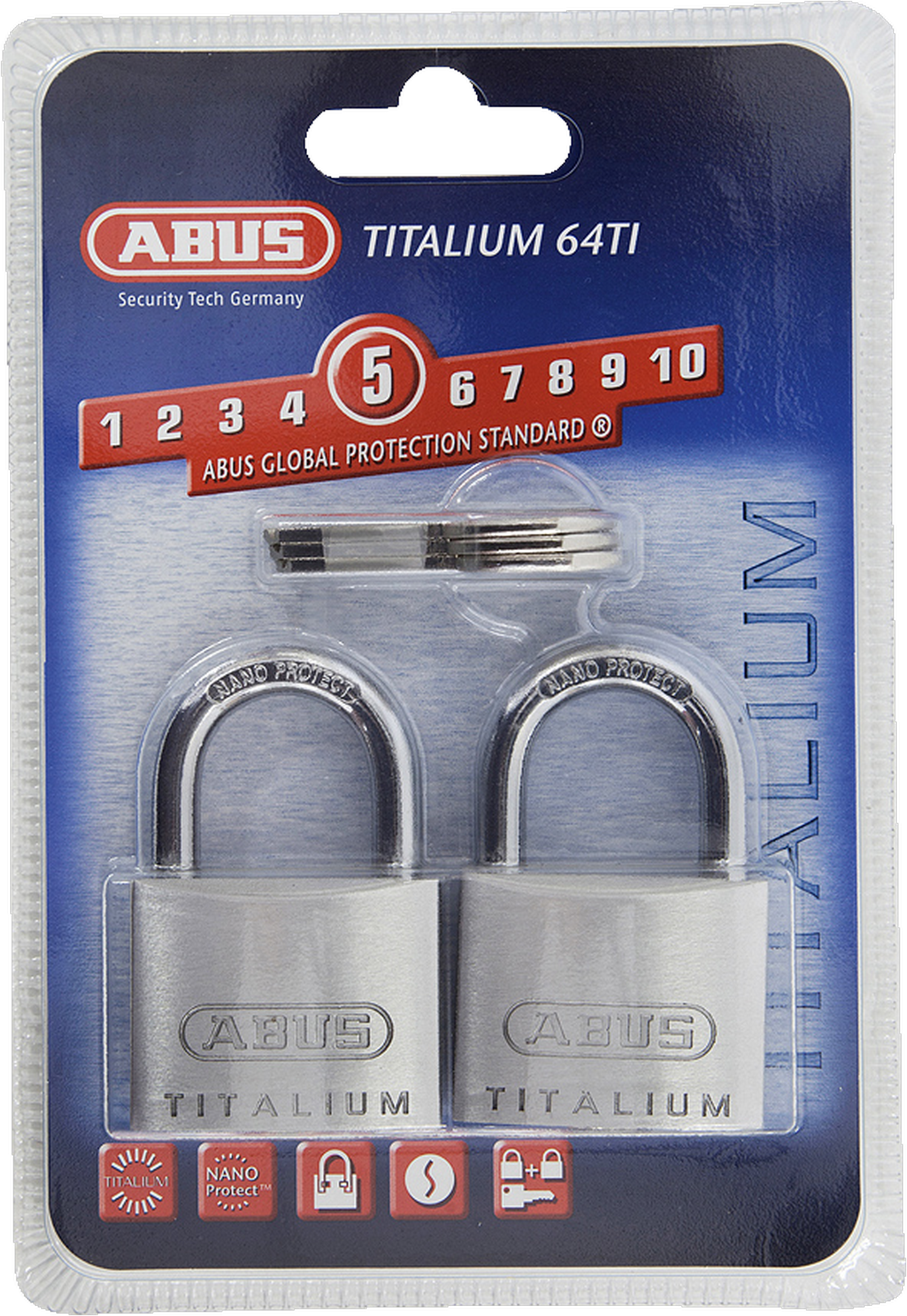 2 candados con llaves iguales ABUS 40 mm | Leroy Merlin