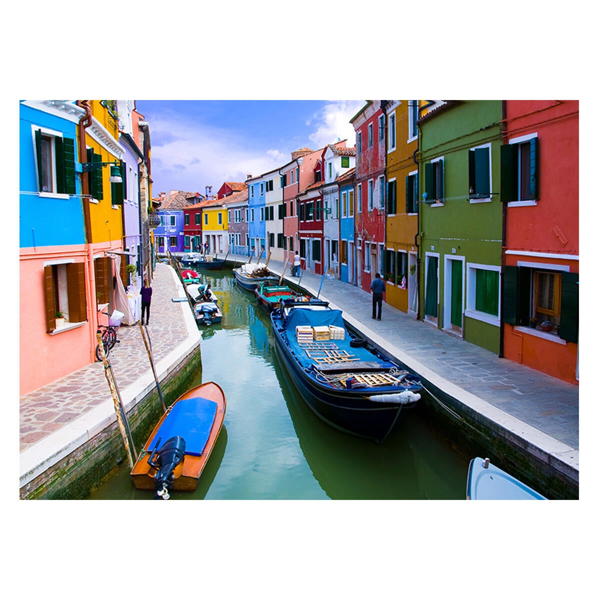 Quadro su tela Venezia Canale Case Colorate, multicolore 40 x 30 cm , 4 ...