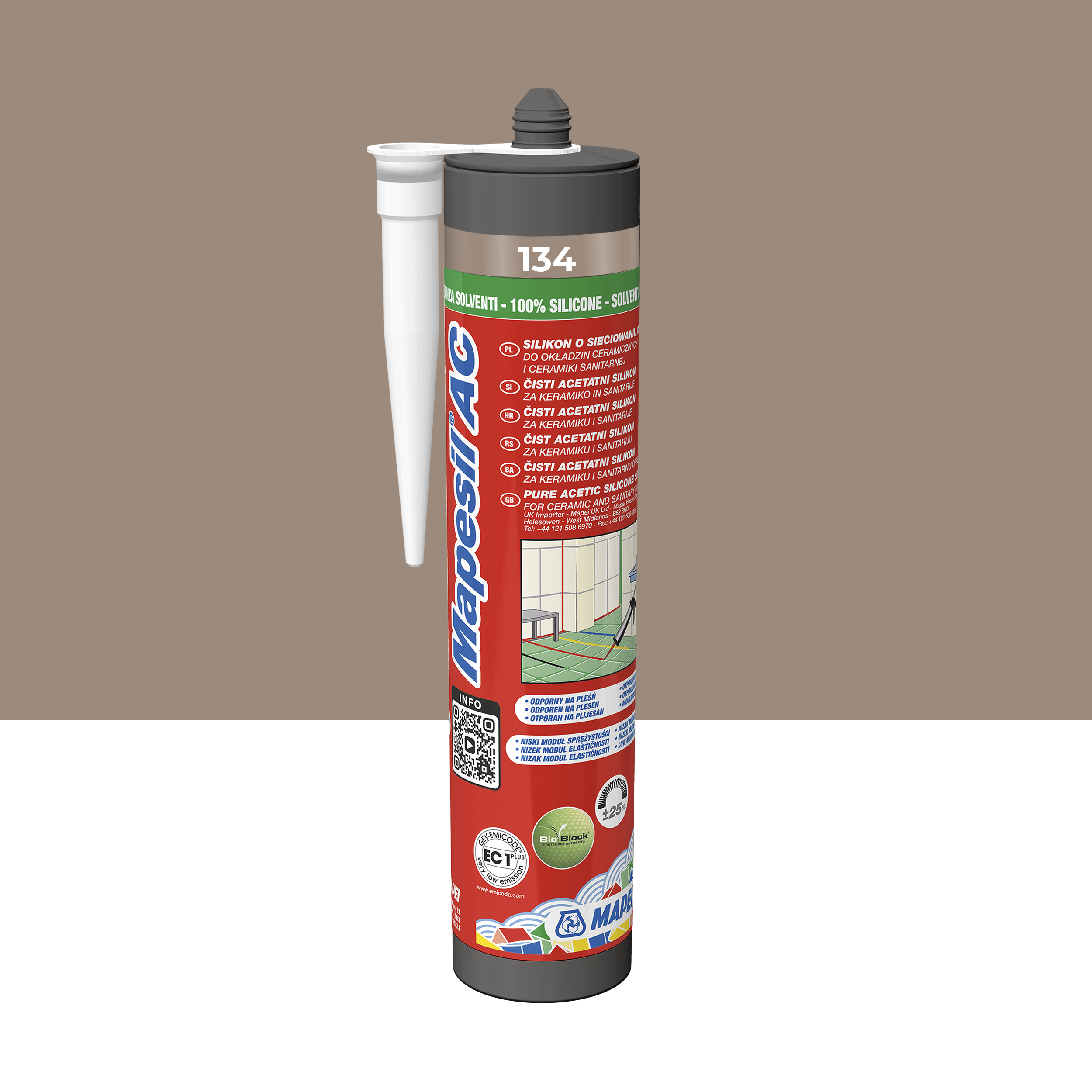 Silikon sanitarny Mapesil AC 134 310 ml Jedwab Mapei - Leroy Merlin