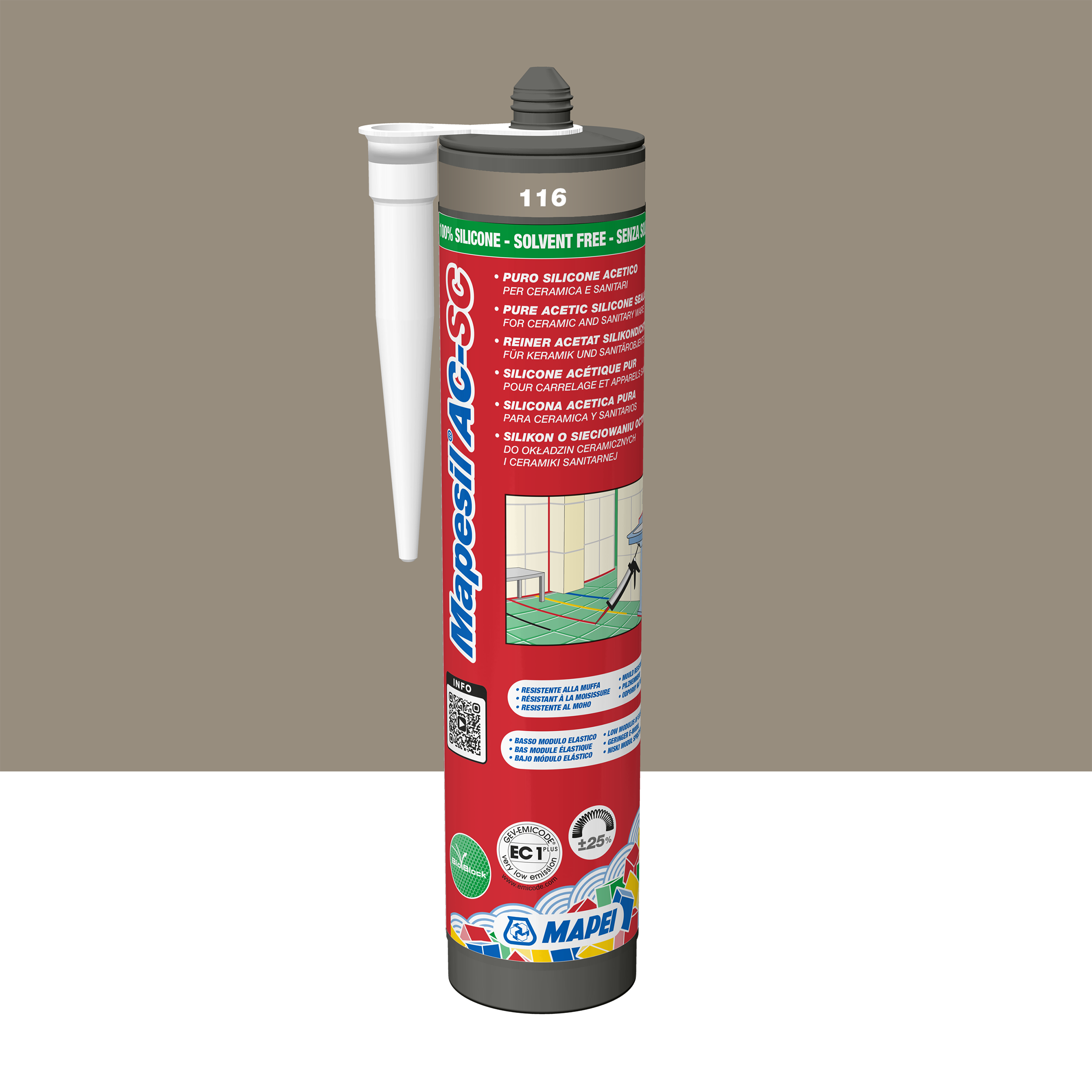 Silikon sanitarny 116 Szary 310 ml Mapei - Leroy Merlin