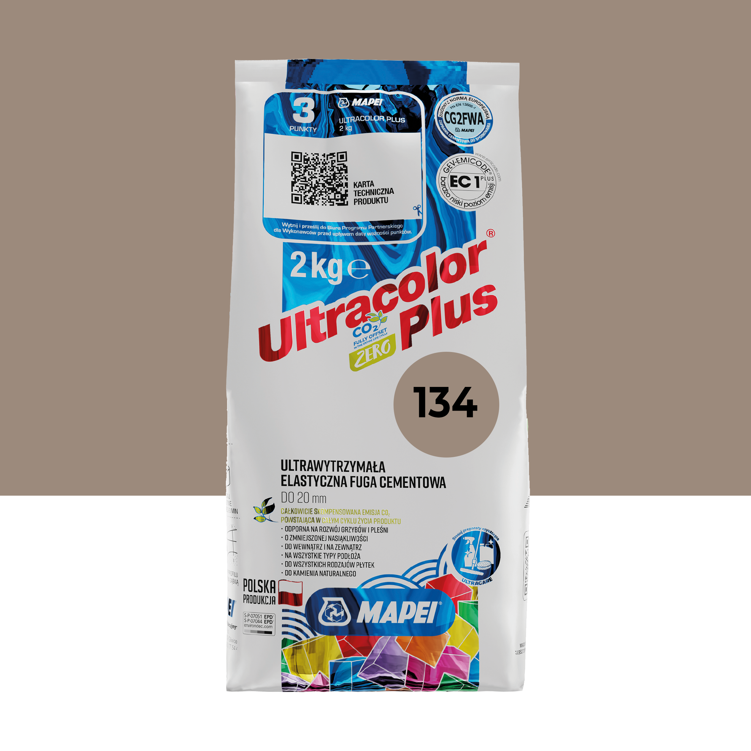 Fuga elastyczna Ultracolor Plus 134 jedwab 2 kg Mapei - Leroy Merlin