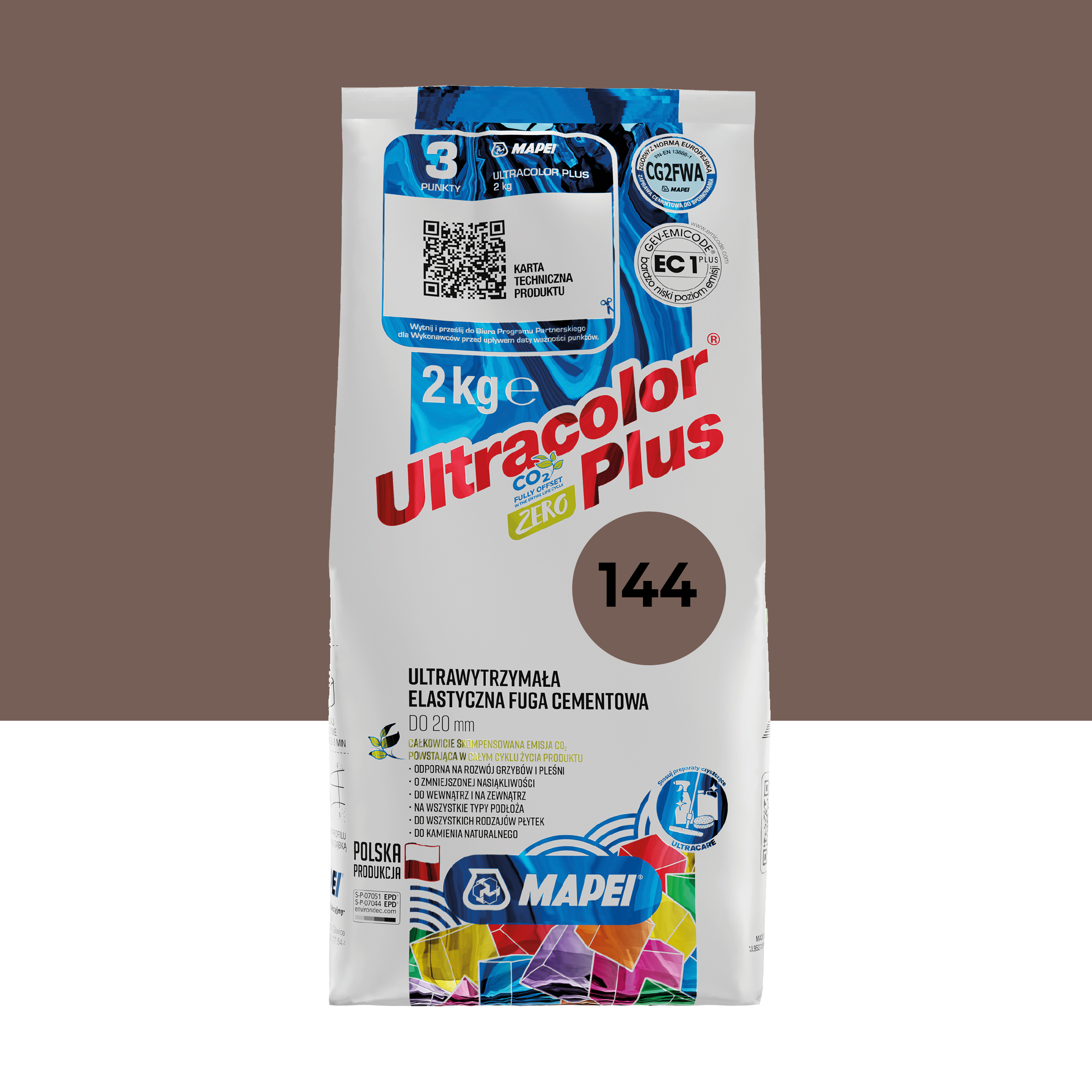 Fuga cementowa Ultracolor 144 czekoladowy 2 kg Mapei - Leroy Merlin