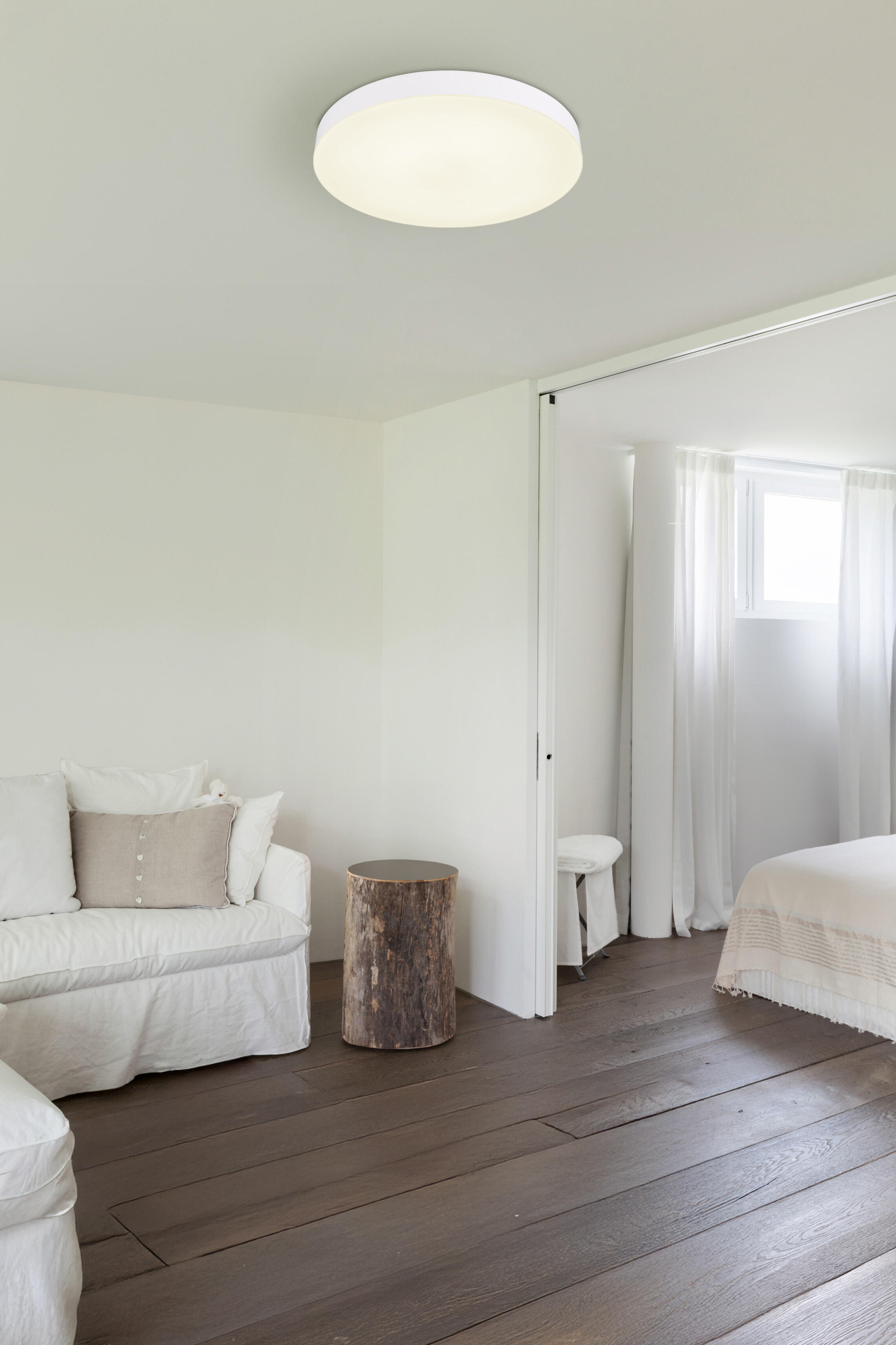 Plafón LED de interior redondo blanco Matthew 3400 lm color luz ...