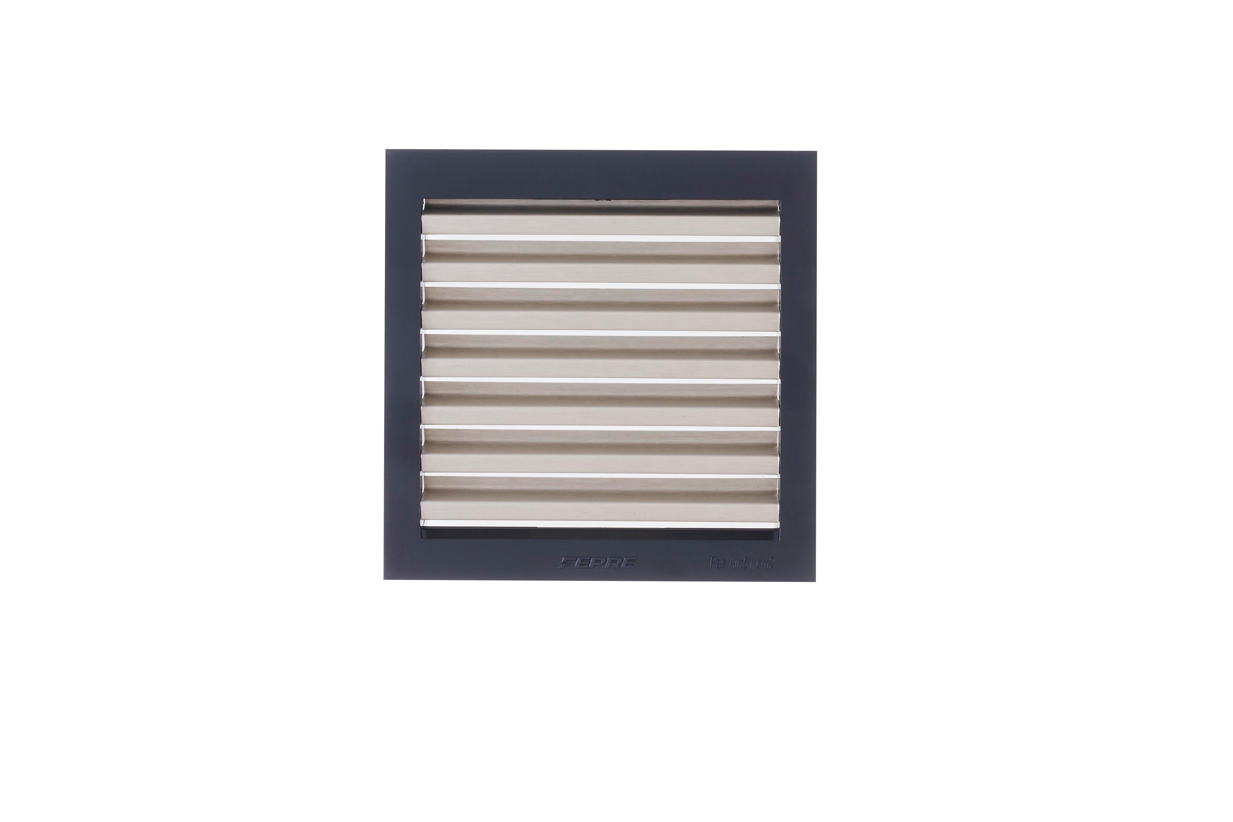 Rejilla de ventilación aluminio negro/inox luxair fusion 17x17cm ...