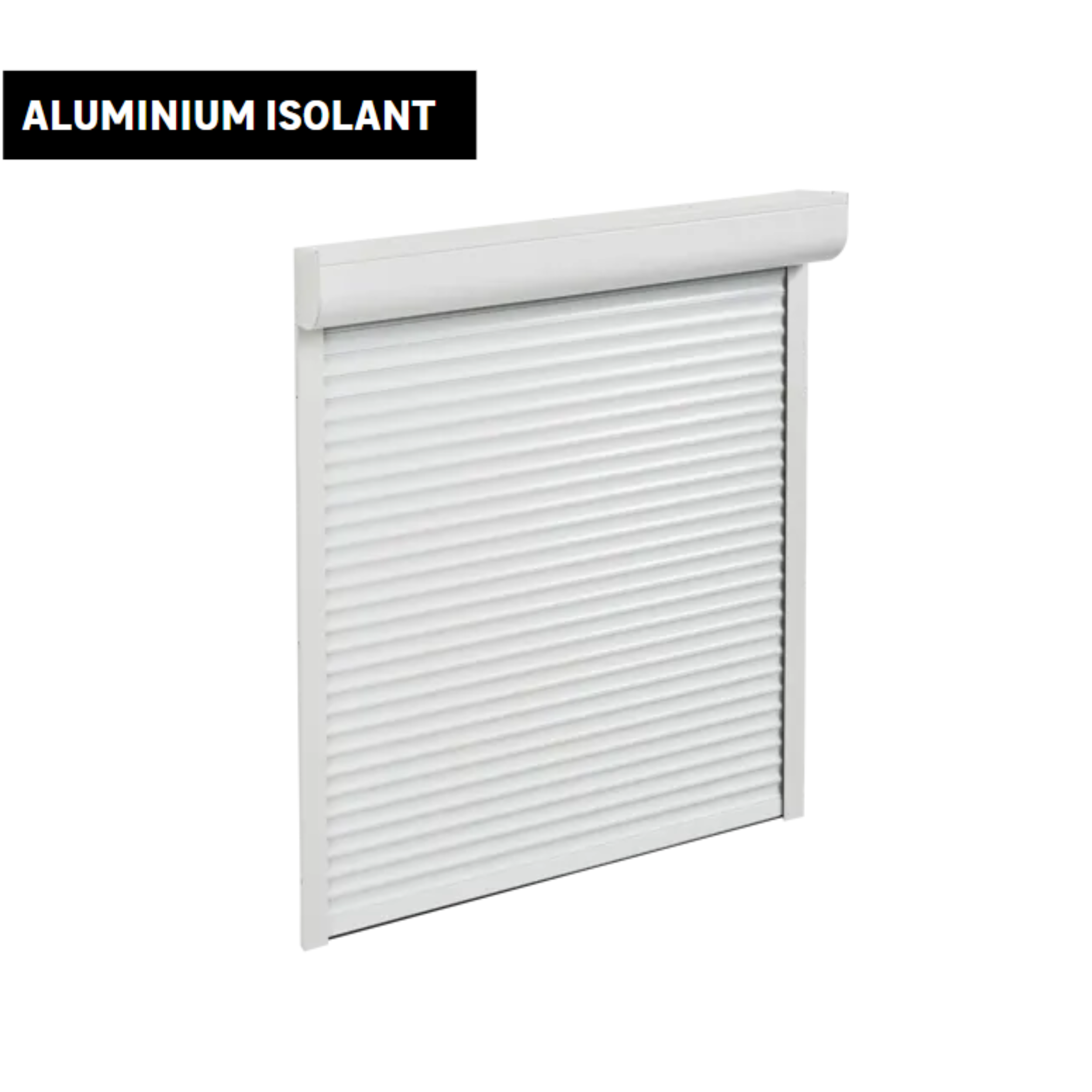 Volet roulant manuel sur mesure aluminium isolant thermique blanc ...