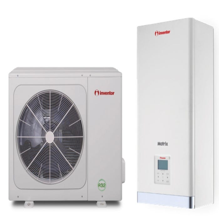 Aerotermia calefacción bibloc Inventor Matrix split ATS12S 12 kW r32 ...