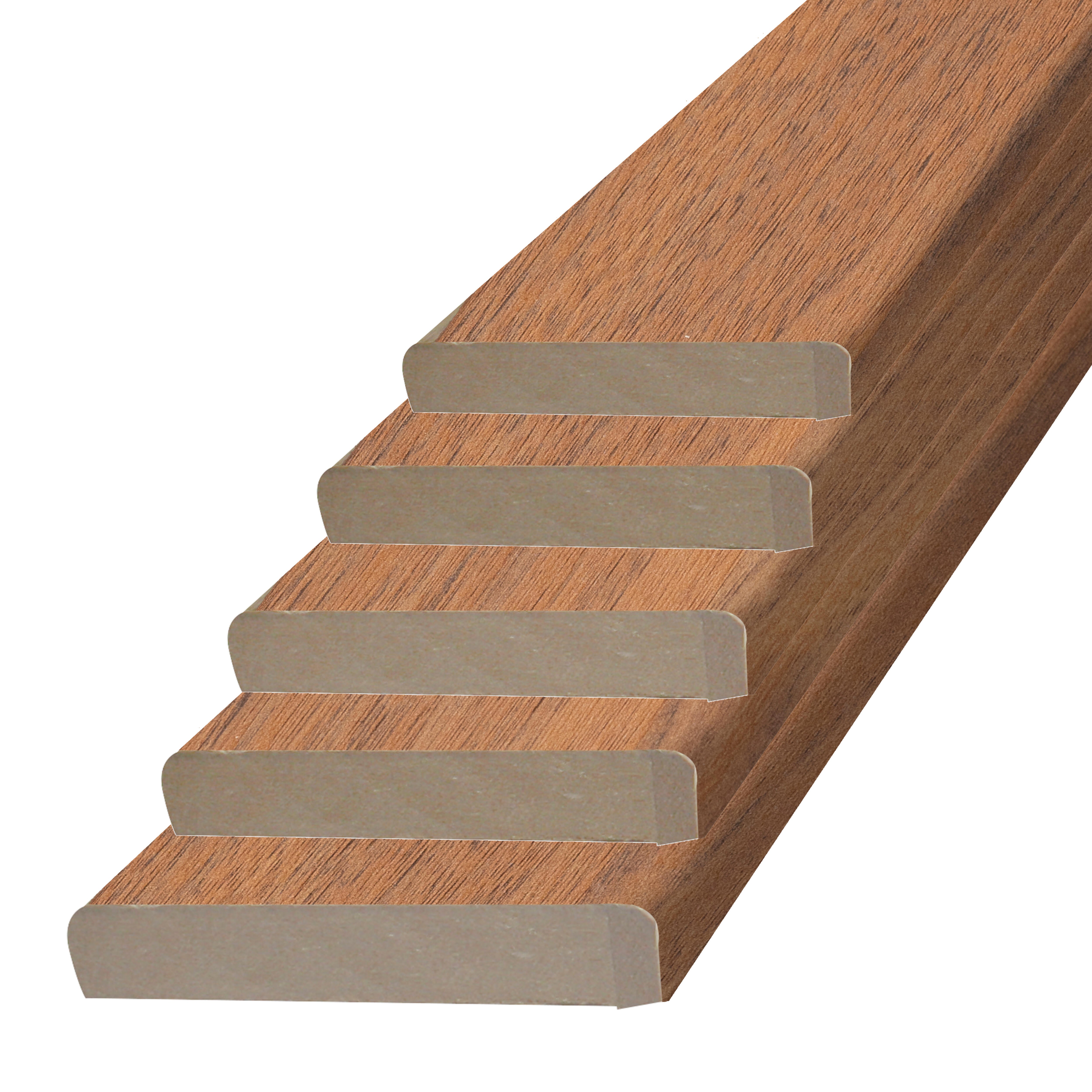 MOLDURAS CPL NOGUEIRA LISA 220X7X1.2CM KIT 5UN | Obramat