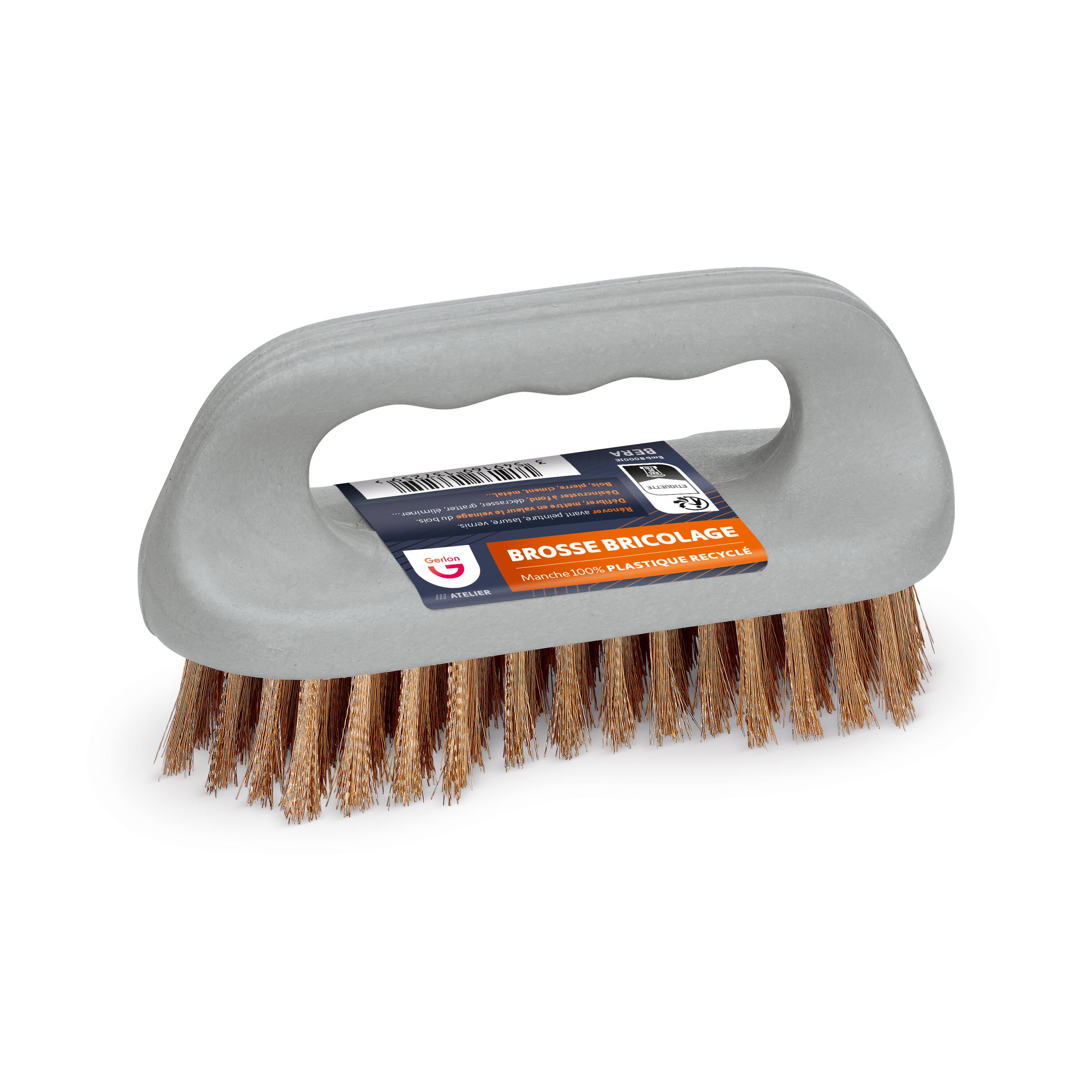 Brosse à main polypropylène GERLON Bricolage, 100% plastique recyclé ...