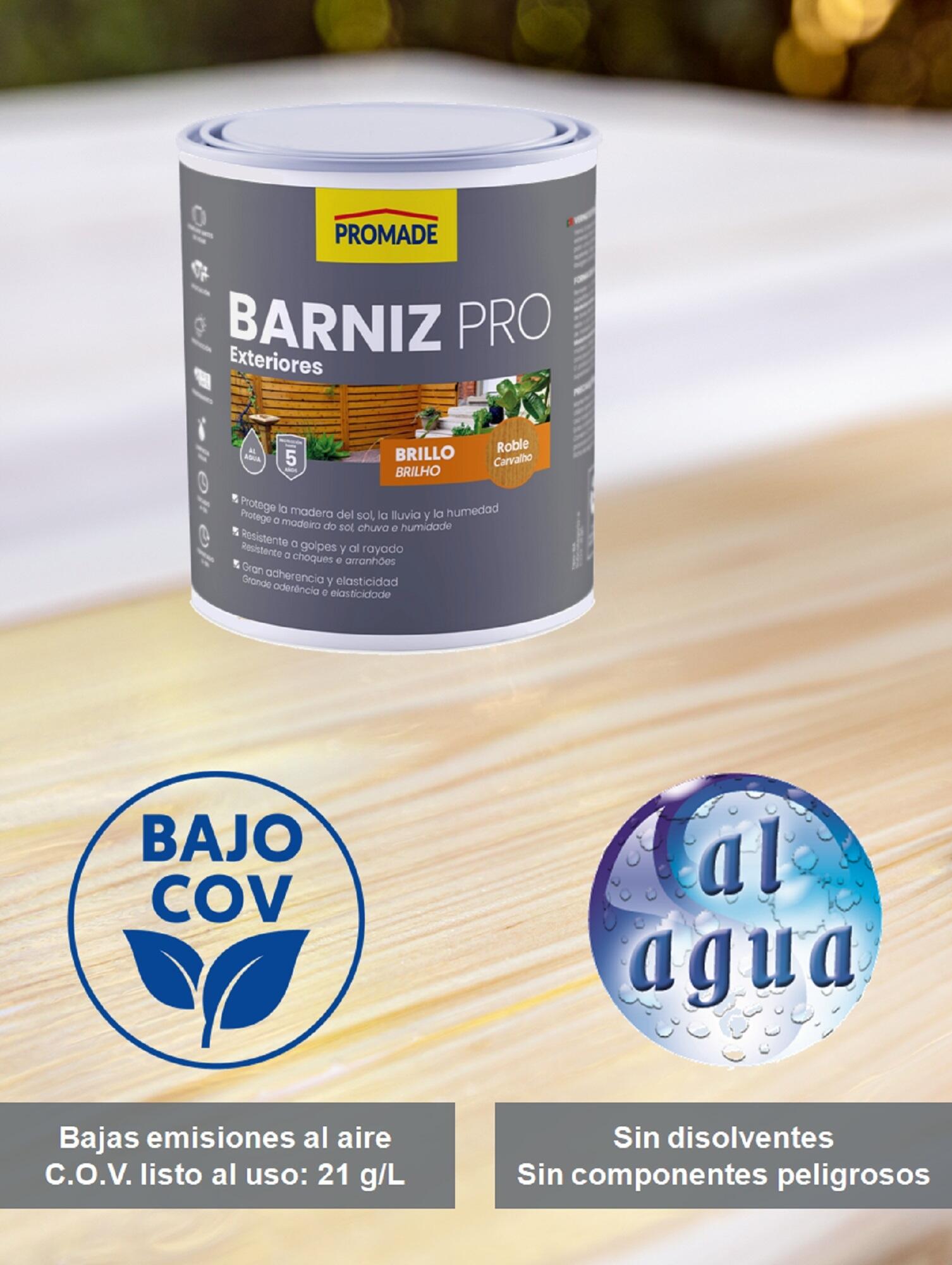 Barniz de madera de exterior color nogal para caseta de jardín, mobiliario, puerta, ventana ...